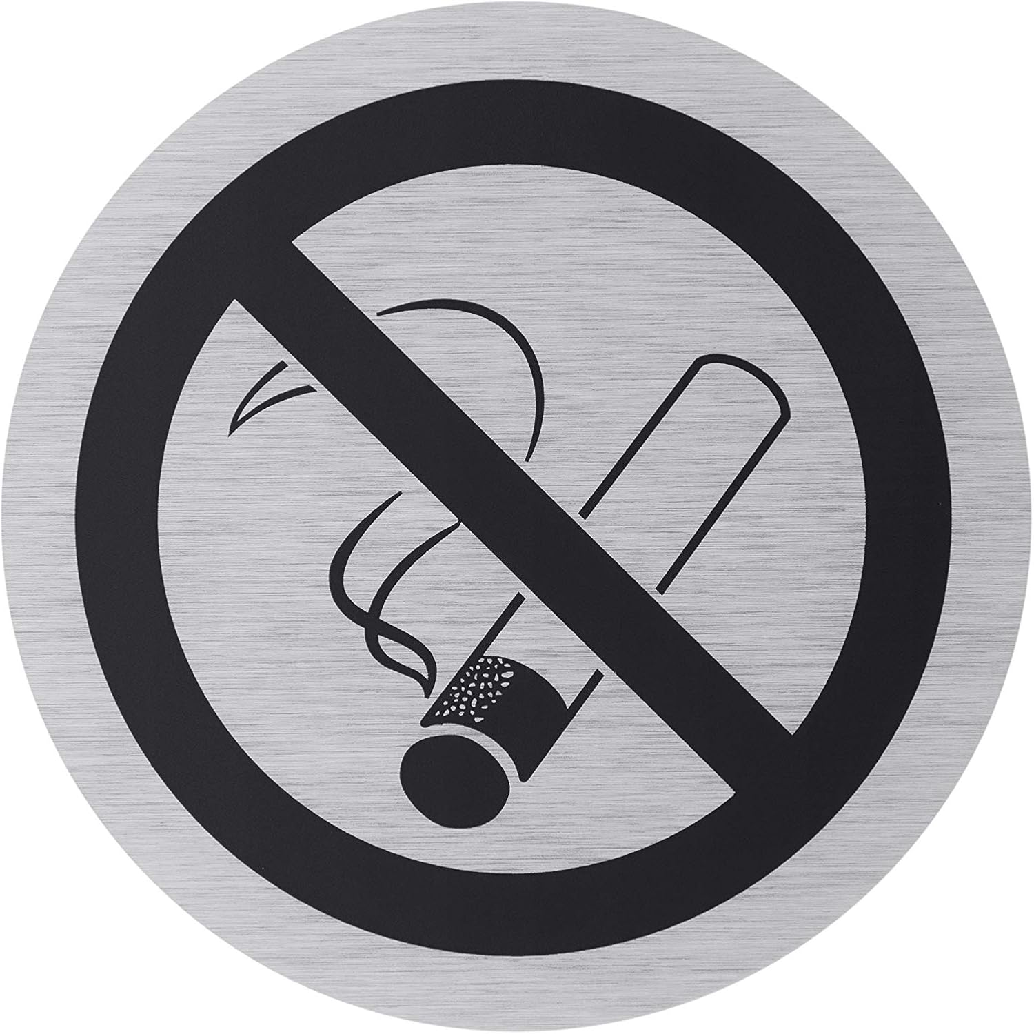 Metafranc Klebeschild Symbol: Rauchverbot - Ø 75 mm - Aus Aluminium ...