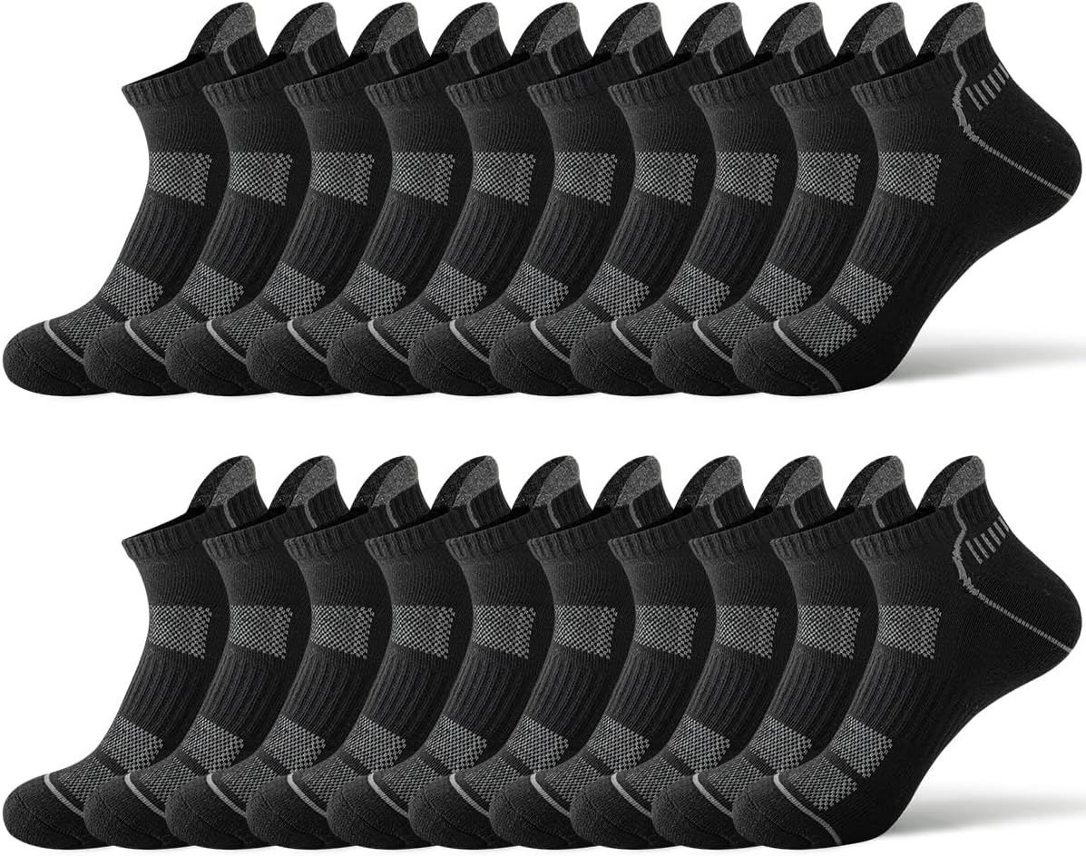 Amazon.com: JOYNÉE 10 Pairs Men Ankle Sport Breathable Workout Tab ...