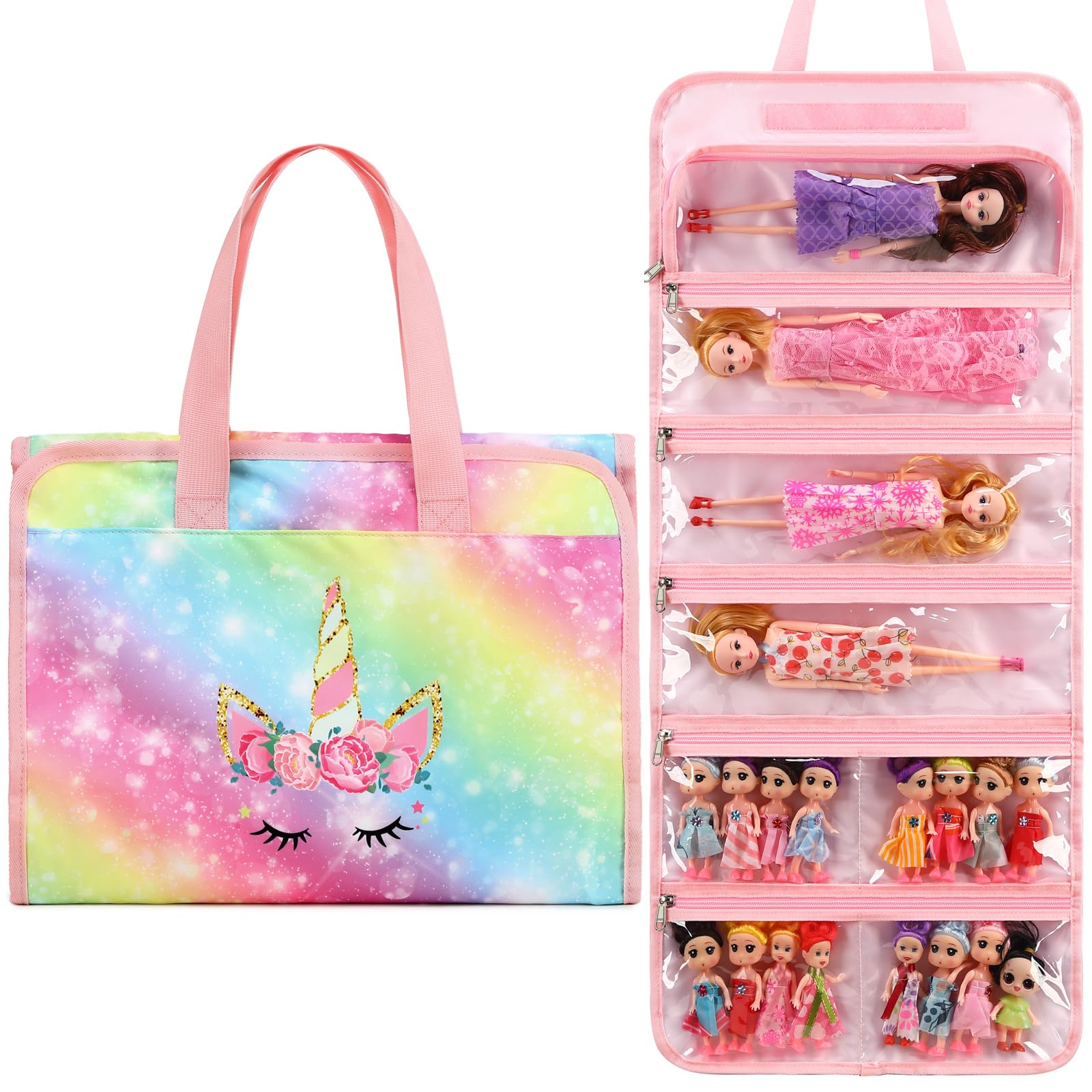 Amazon.com: JIANYA Dolls Storage Bag Toys Display Carrying Storage ...