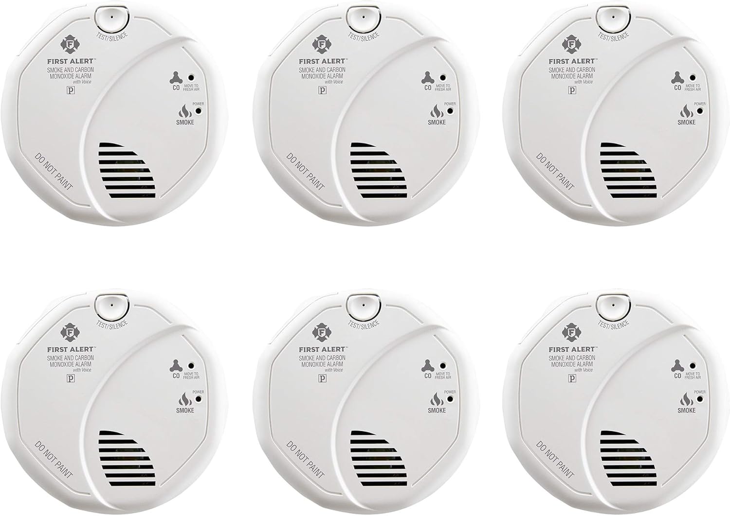 First Alert BRK SC7010BV-6 Hardwired Smoke and Carbon Monoxide (CO ...