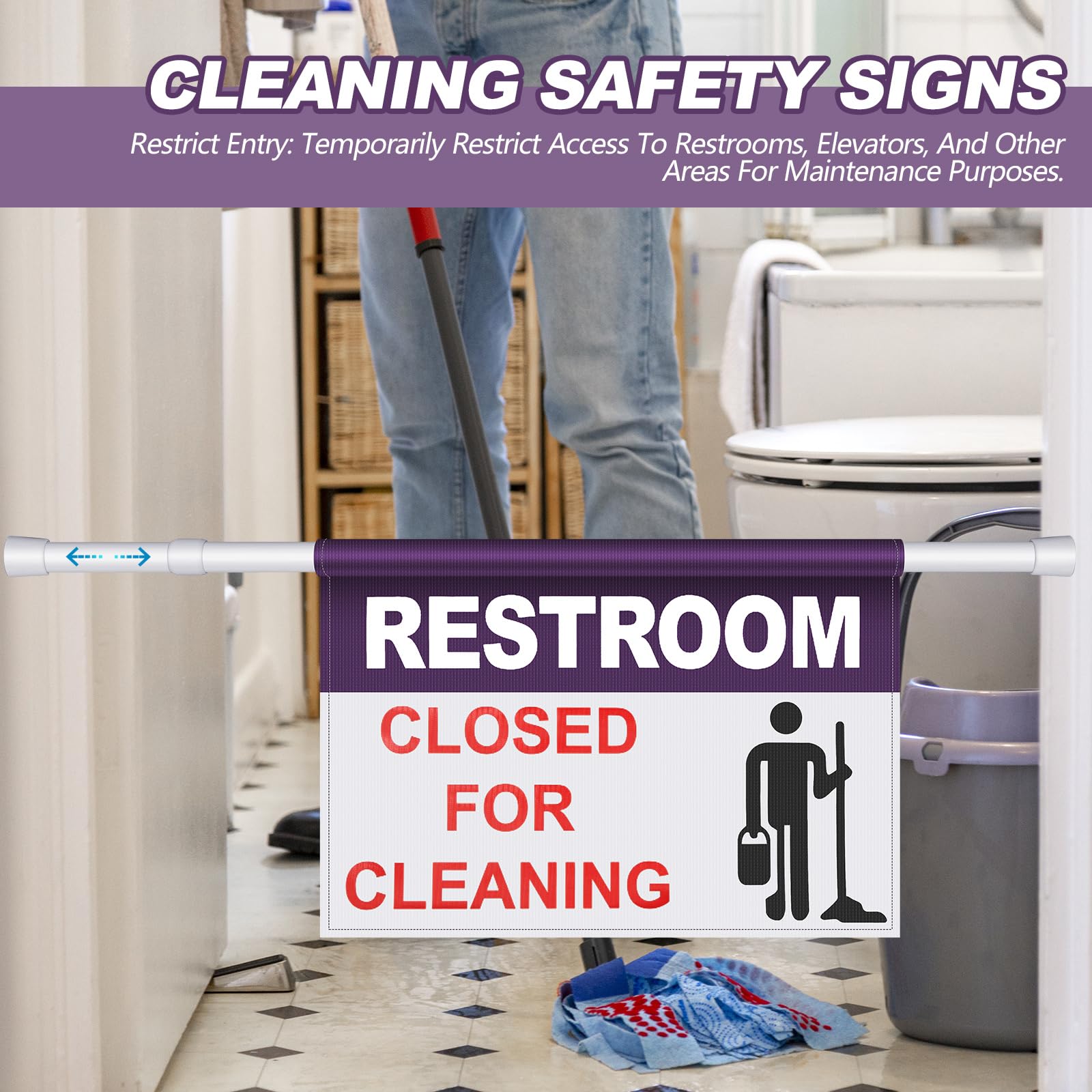 Snapklik.com : Engrowtic 2 Set Restroom Closed For Cleaning Sign ...