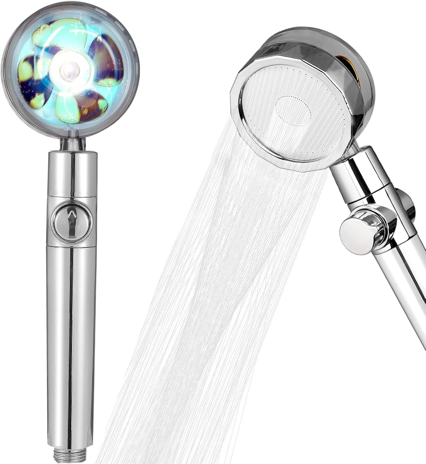 DIYARTS Propeller Shower Head, High Pressure Shower 360 Degree Rotating ...