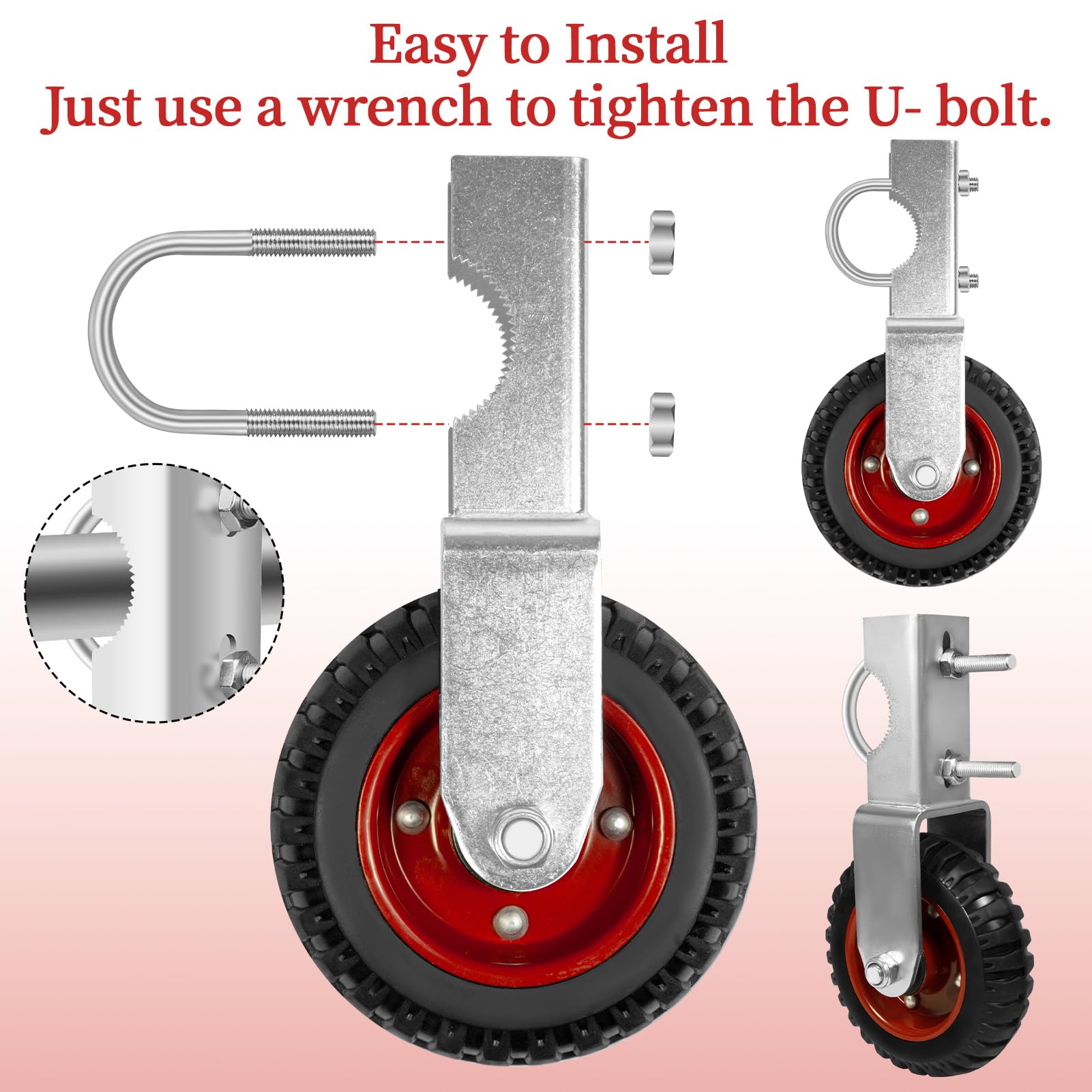 Snapklik.com : 6 Inch Gate Wheel Under Mount Farm Gate Caster, Gate ...