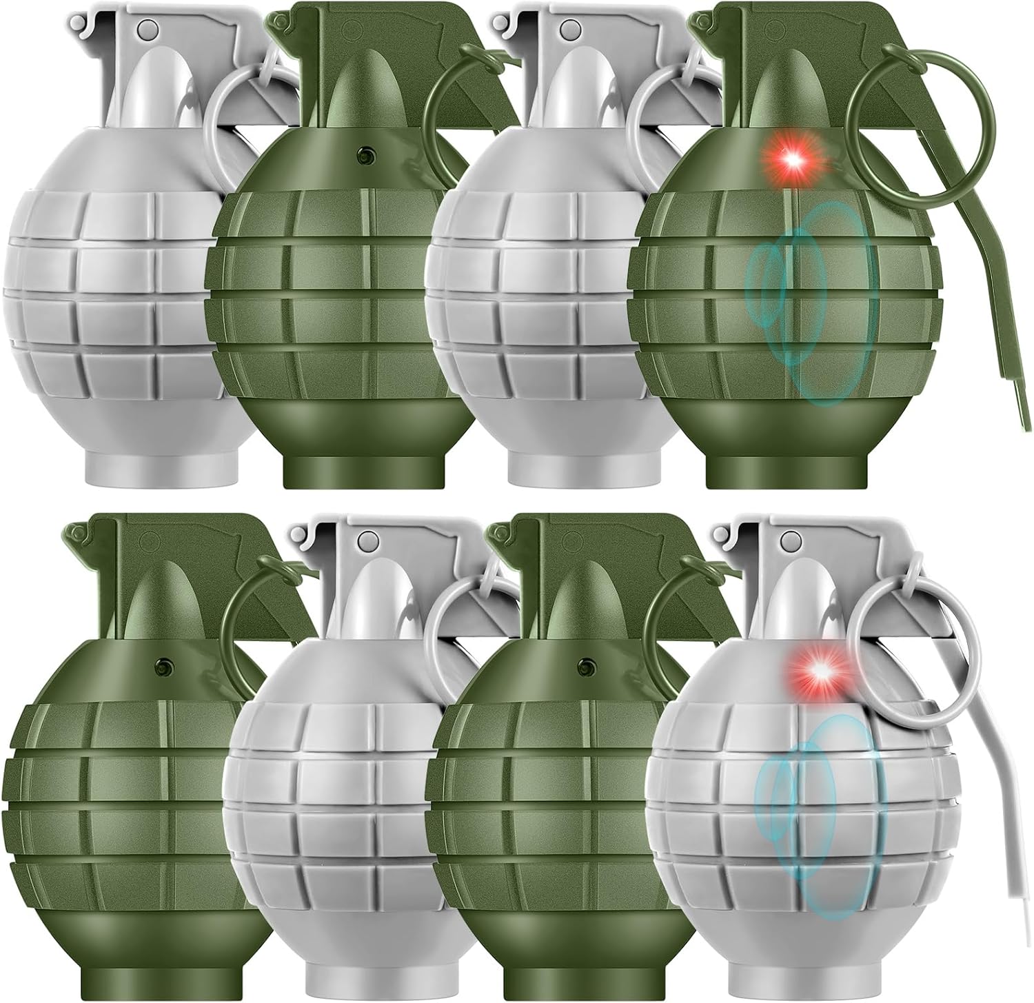 Amazon.com: Sratte 8 Pcs Plastic Hand Grenades with Realistic Sound ...