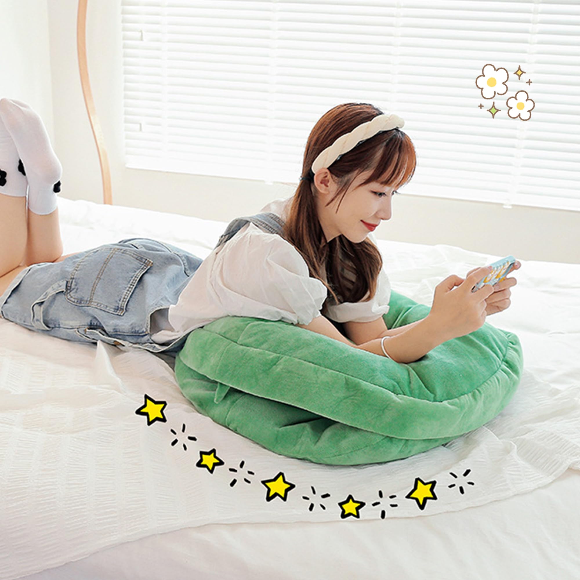 Enhopty 40" Wearable Turtle Shell Plush Pillows Tortoise Plush Pillow ...