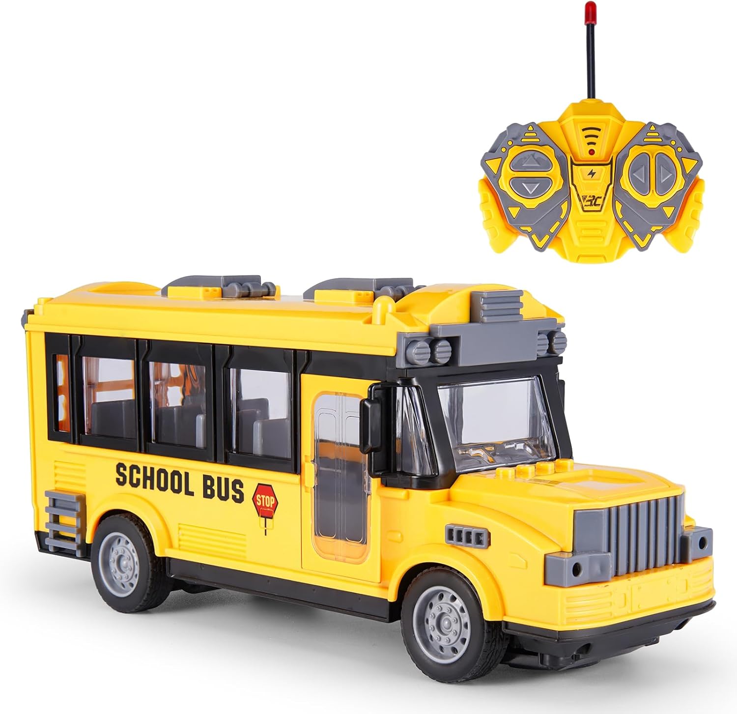 Amazon.com: Crelloci RC School Bus Toy, Remote Control Bus, Yellow ...