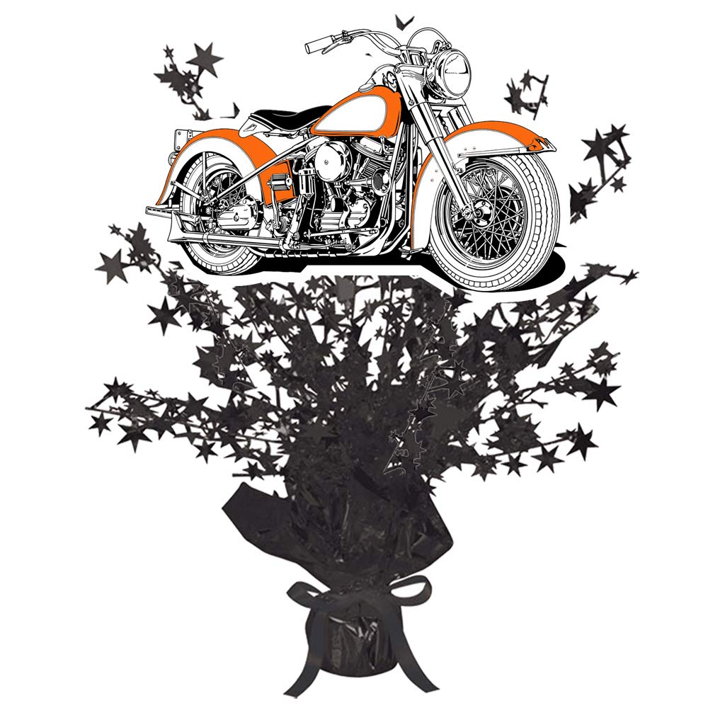 Amazon.com: MOTORCYCLE HAWG BIKER- BLACK STAR CENTERPIECE (Each ...