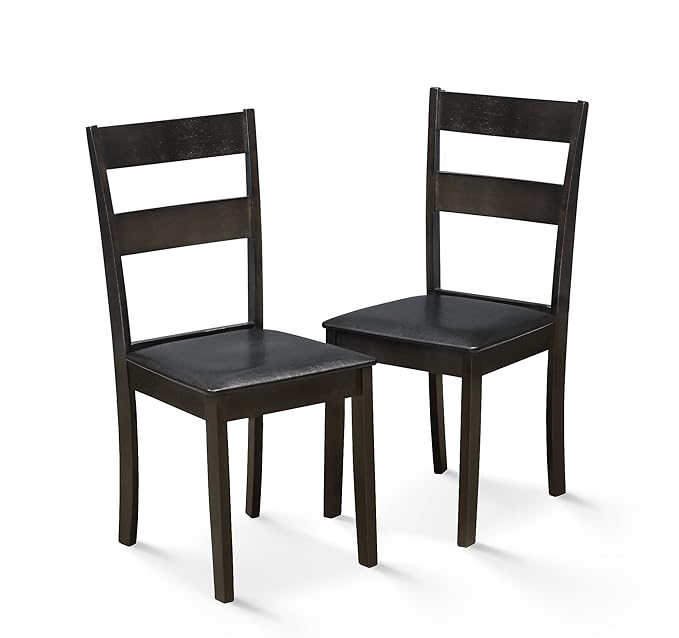 Amazon.com - FURINNO Dining Chair Set, Espresso - Chairs