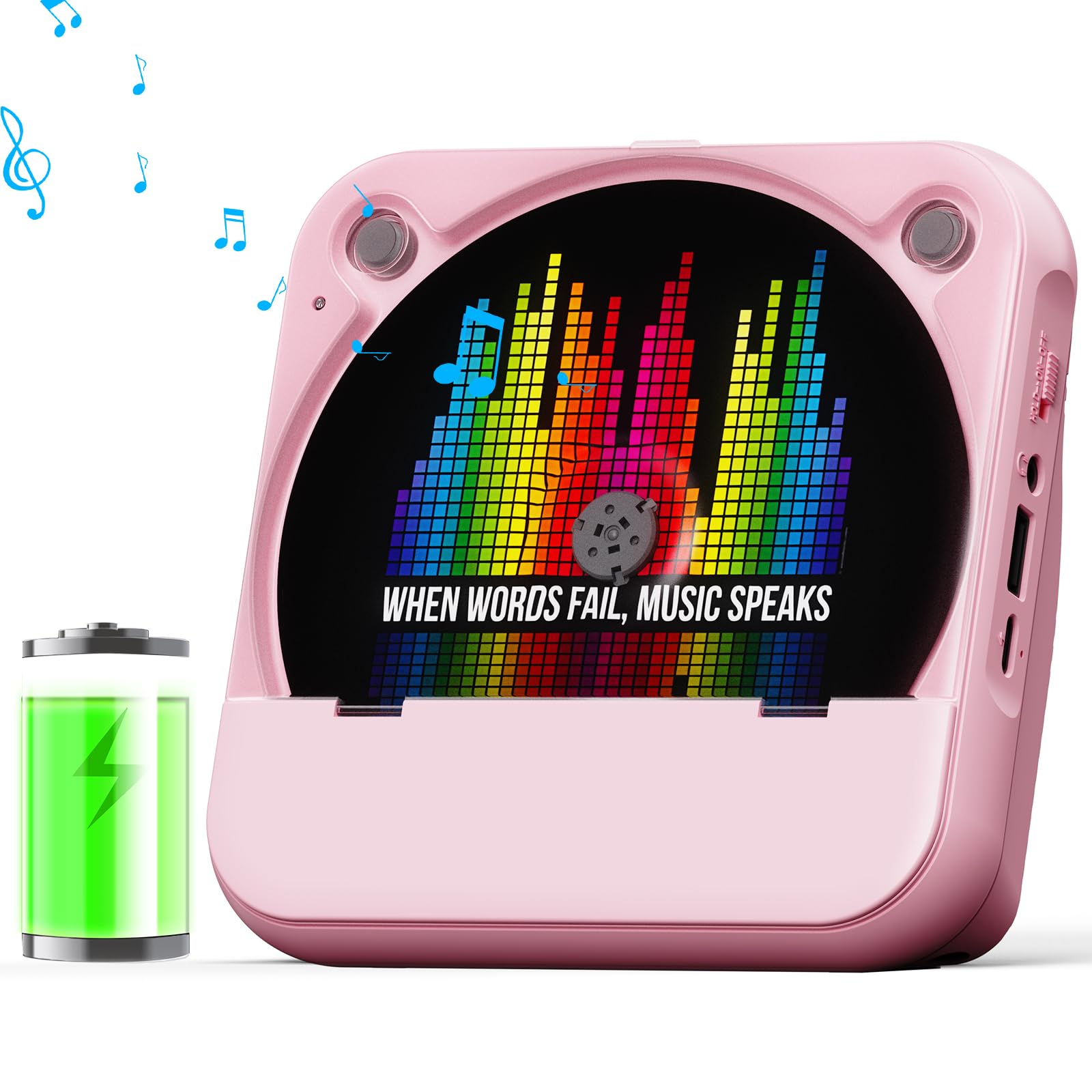 Amazon.com: Portable CD Player with Bluetooth, Desktop CD Player for ...