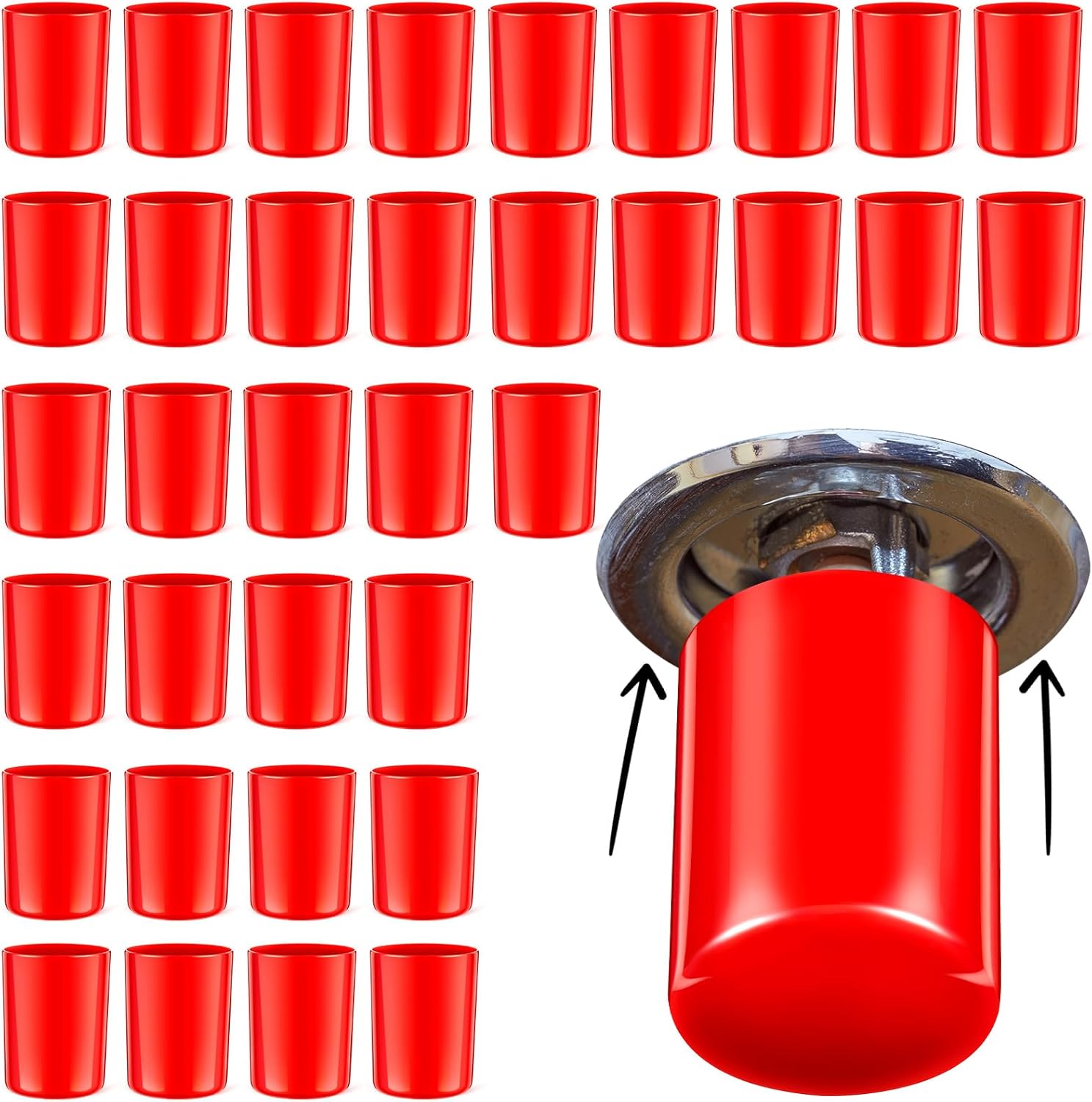 Amazon.com: Pushglossy 36 Pcs Red Fire Sprinkler Head Protector - Paint ...