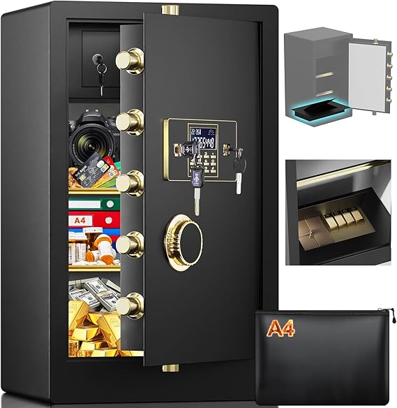 [31.5" Tall] Extra Large Home Safe with Fireproof Bag, Heavy Duty Steel ...
