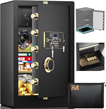 [31.5" Tall] Extra Large Home Safe with Fireproof Bag, Heavy Duty Steel ...