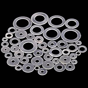 Amazon.com: EVALYX Xuhuhu-Flat Washers Clear Nylon Plain Washers Plastic Flat Washer M3 M4 M5 M6 ...