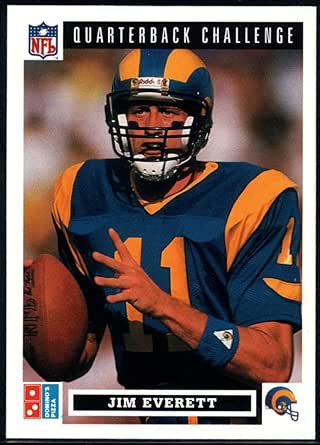 Amazon.com: Football NFL 1991 Dominos The Quarterbacks #13 Jim Everett ...