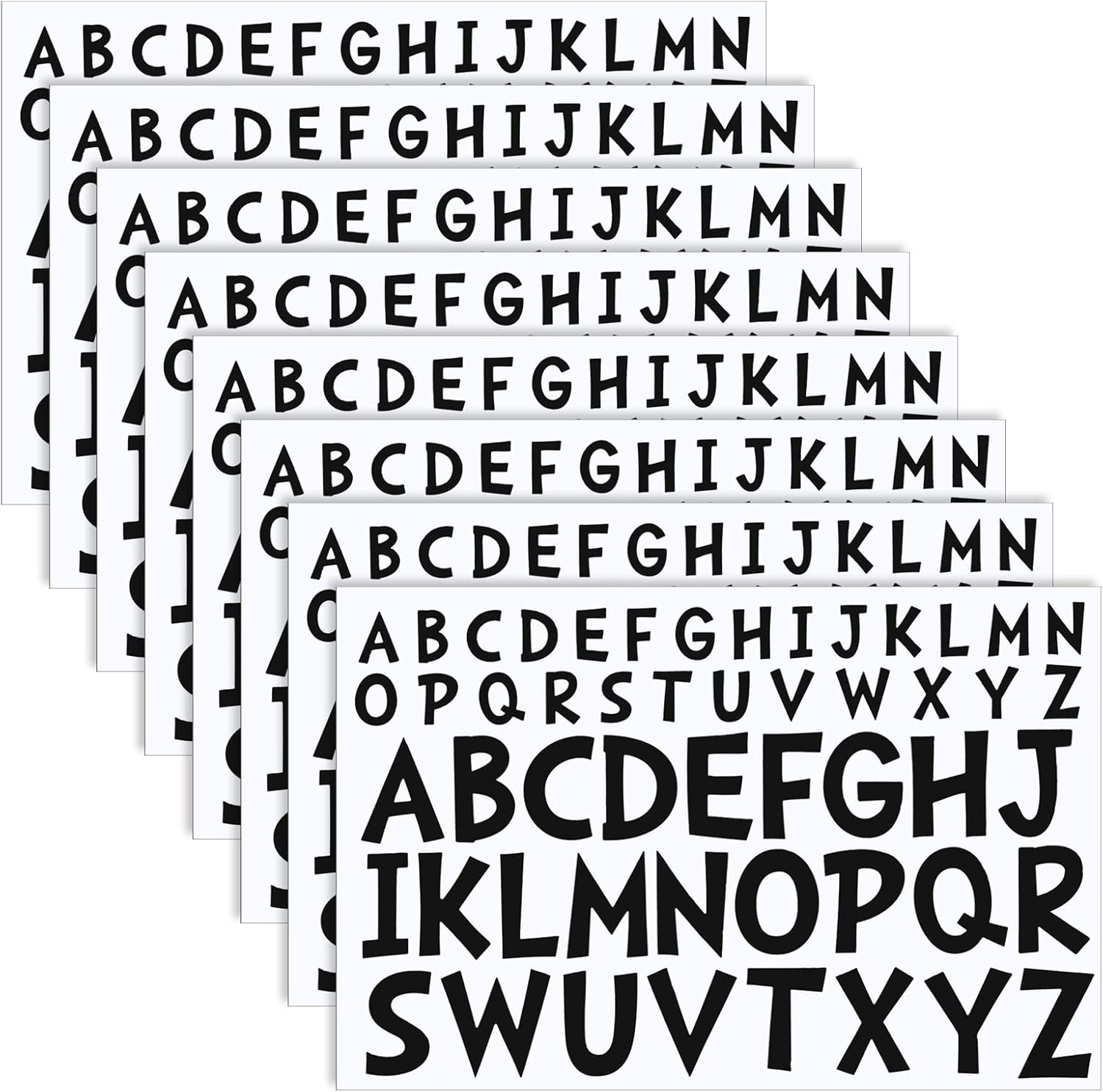 Amazon.com: TaoBary 8 Sheets Letter Stickers Stick on Vinyl Letters ...