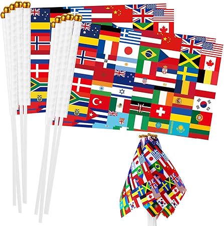 Amazon.com : Outus 30 Pcs International Country Flag Small World Flag ...
