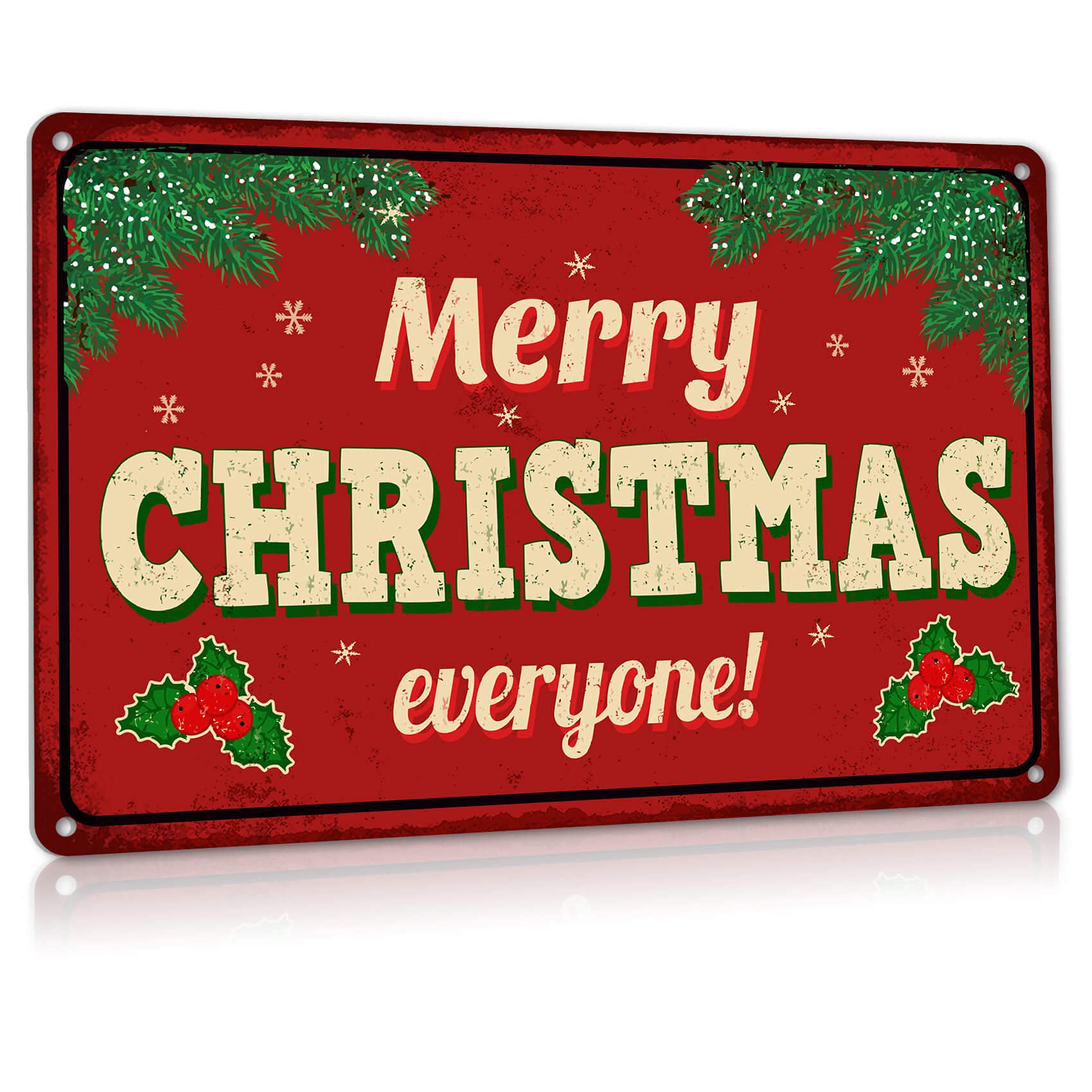 Amazon.com: Christmas Decor Signs Vintage Farmhouse, ALREAR Aluminum ...