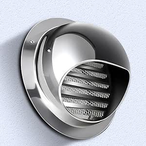 3.9in/100mm Air Vent Round Cover Wall Round Vent Hole Ventilating Cover ...