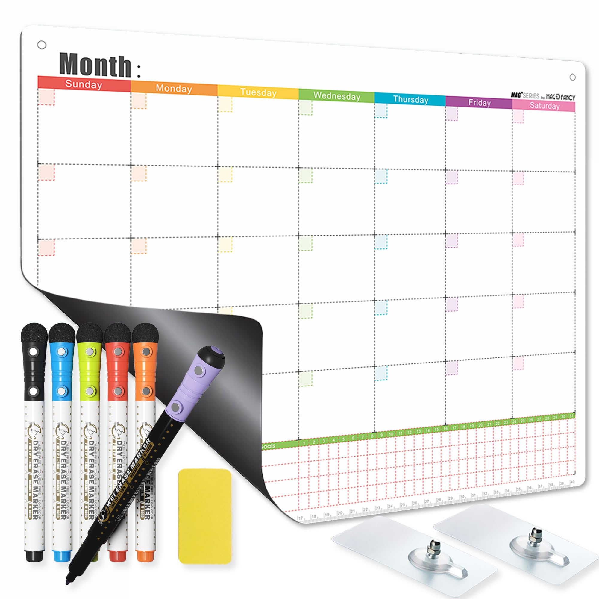 Snapklik.com : Mag-Fancy Magnetic Dry Erase Calendar For Refrigerator ...
