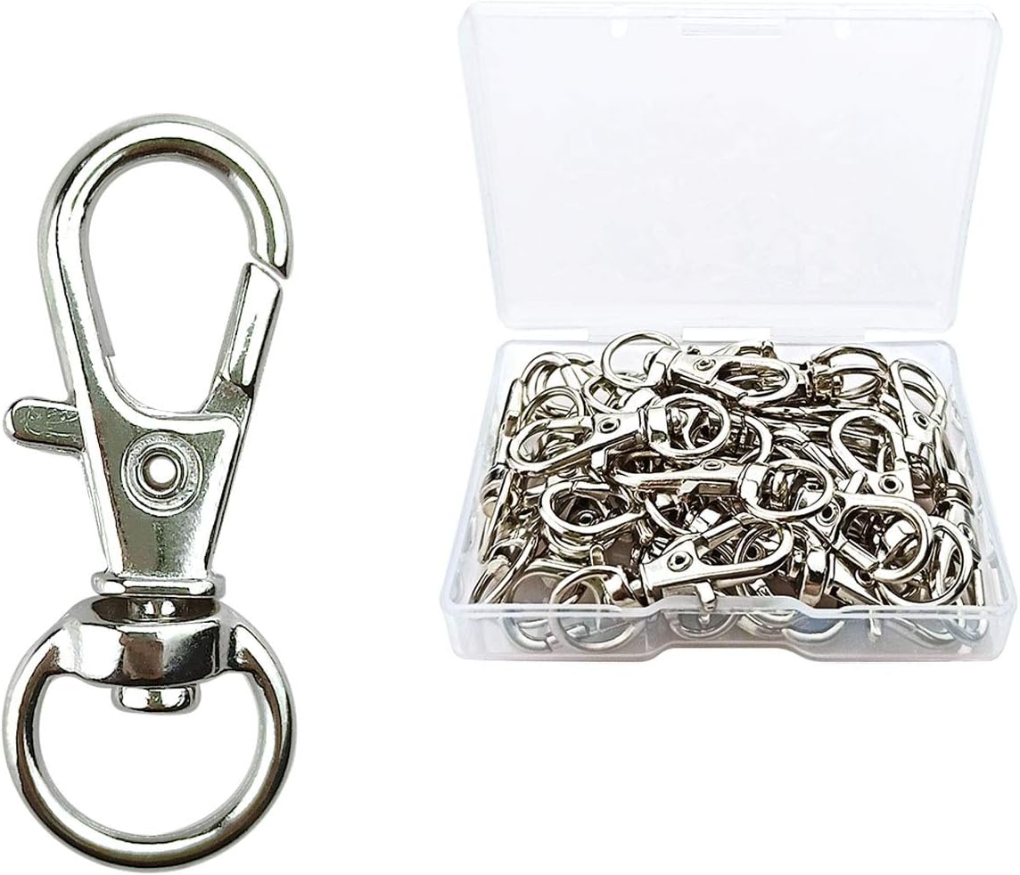 Amazon.com: 30 Pcs Metal Swivel Lanyard Snap Hook, Key Chain Swivel ...