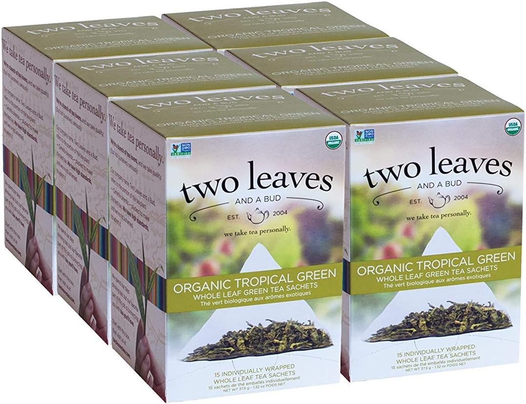Amazon.com : TWO LEAVES & A BUD Organic Tamayokucha Tea, 15 CT : Two ...