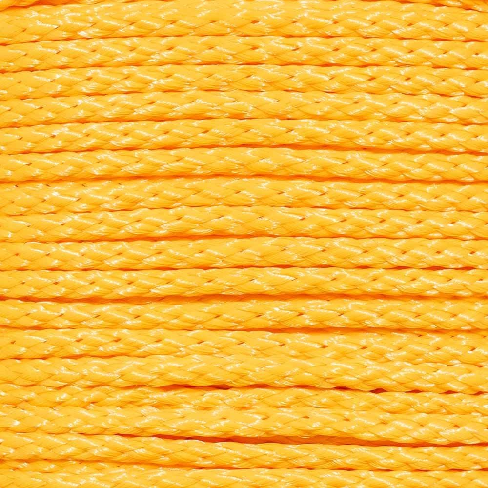 Hollow Braid Polypropylene Rope in Yellow – Multiple Use – (3/8 Inch x ...