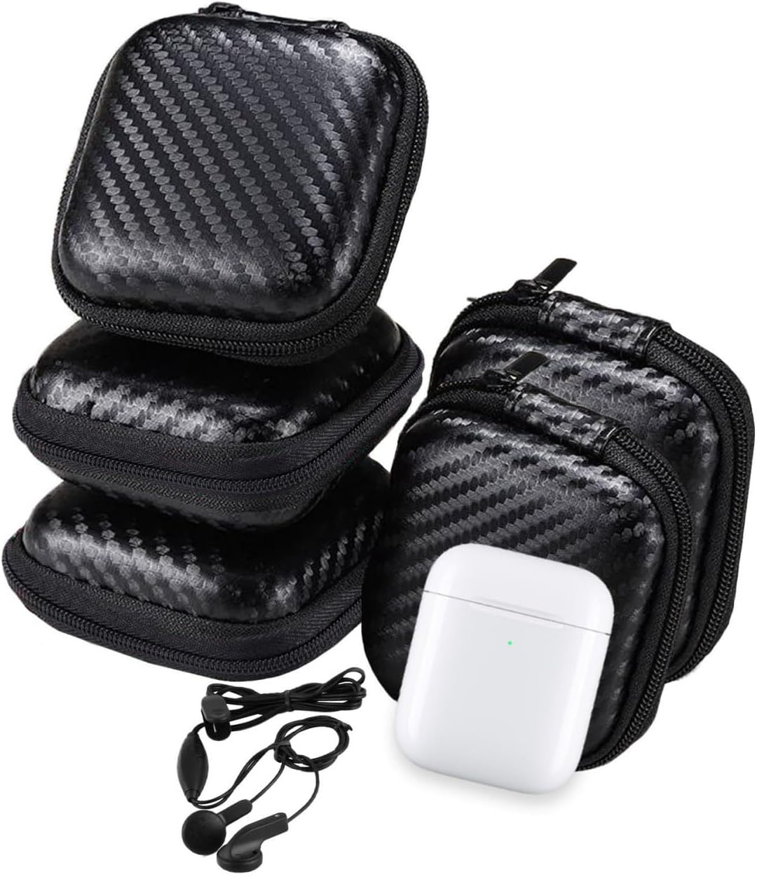 Amazon.com: 5 Pack Earphones Holder Hard Storage Wired Wireless in Ear ...