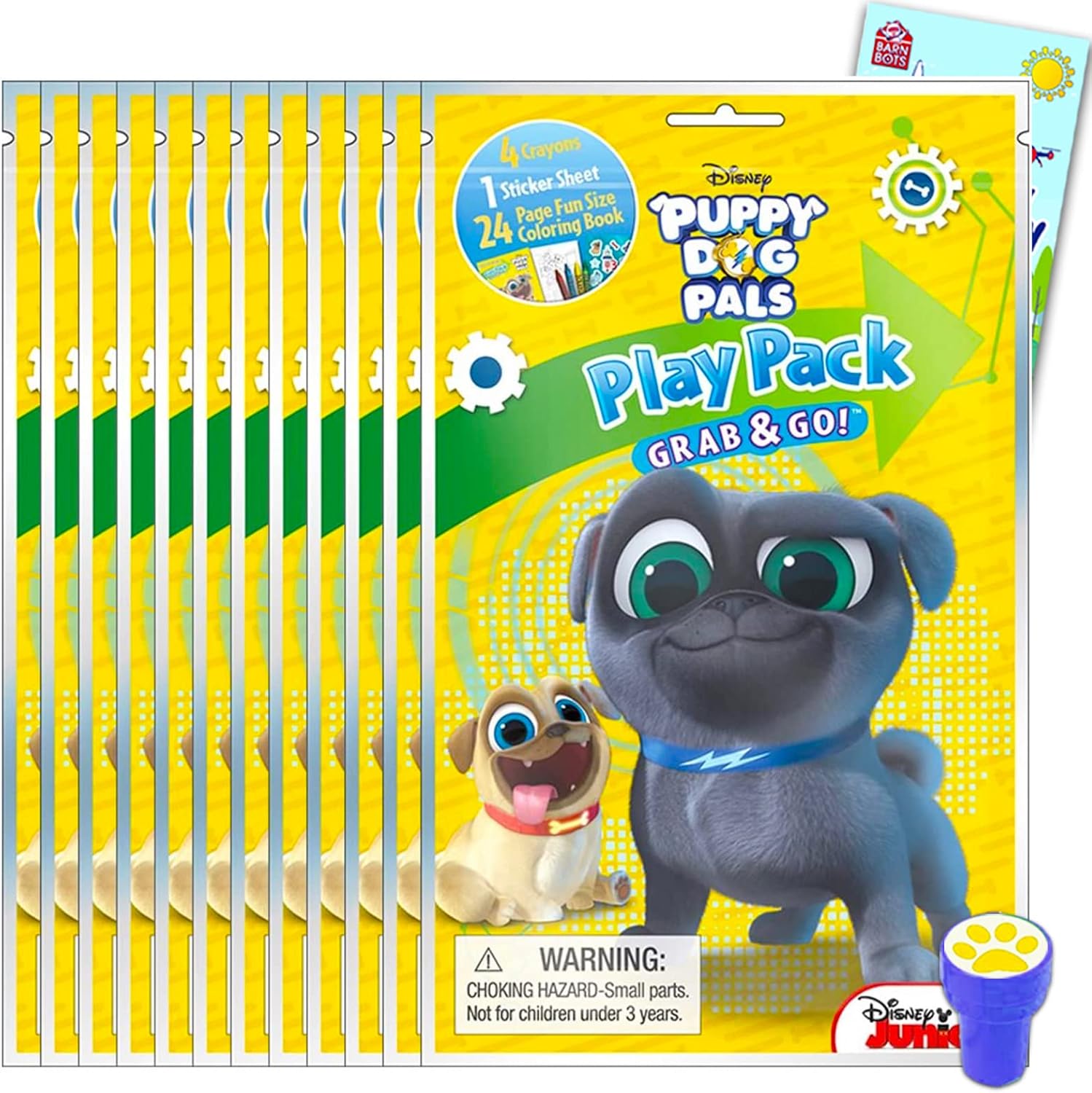 Amazon.com: Disney Puppy Dog Pals Grab & Go Play Packs (Pack of 12 ...
