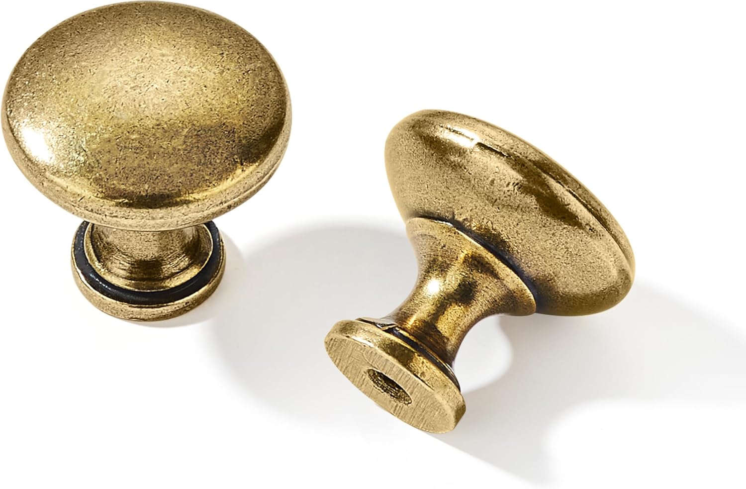 khtumeware 10 Pack Burnished Antique Brass Cabinet Knobs 1-1/4 inch (32 ...