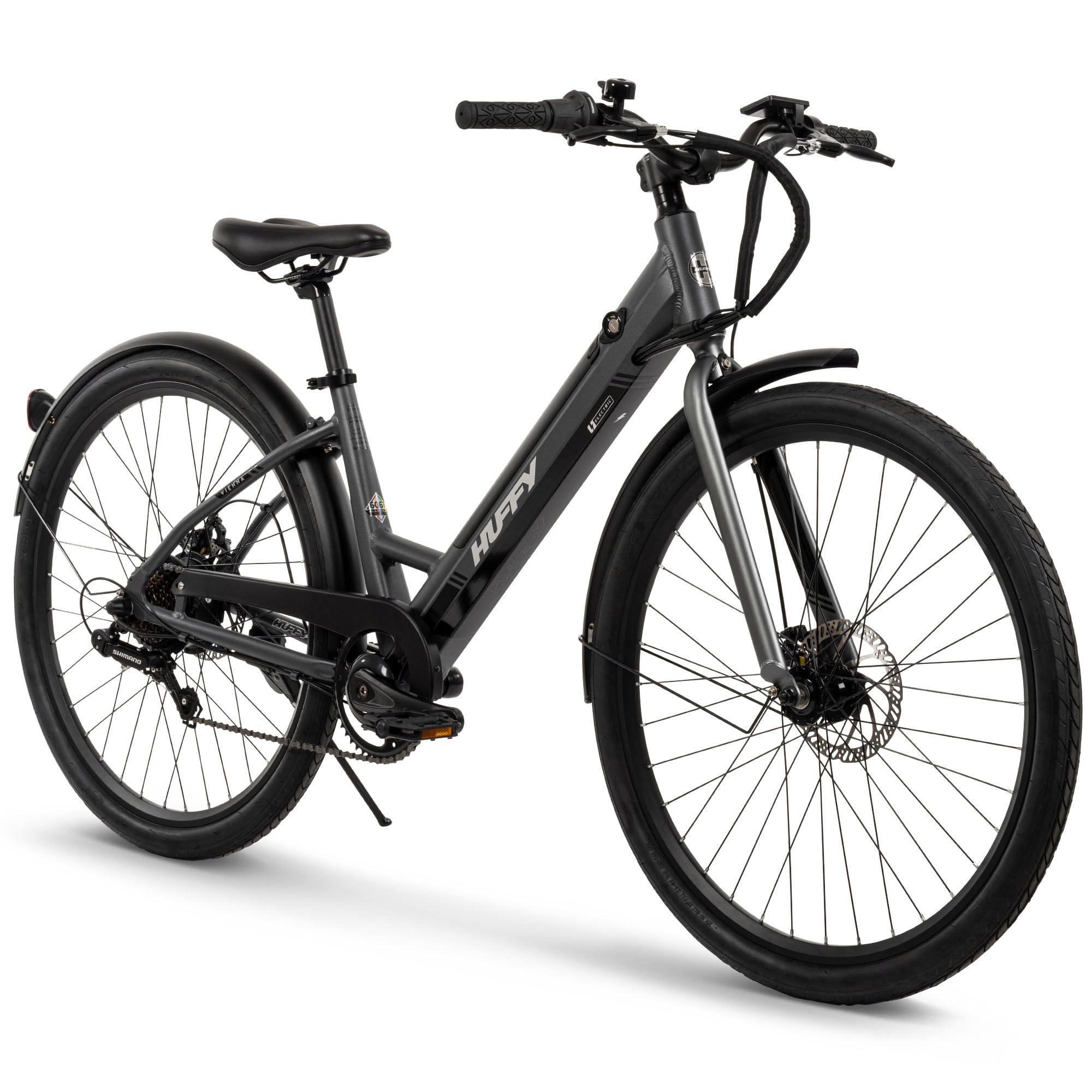 Amazon.com : Huffy 27.5” Vienna Electric Bike for Adults, 350W Motor ...