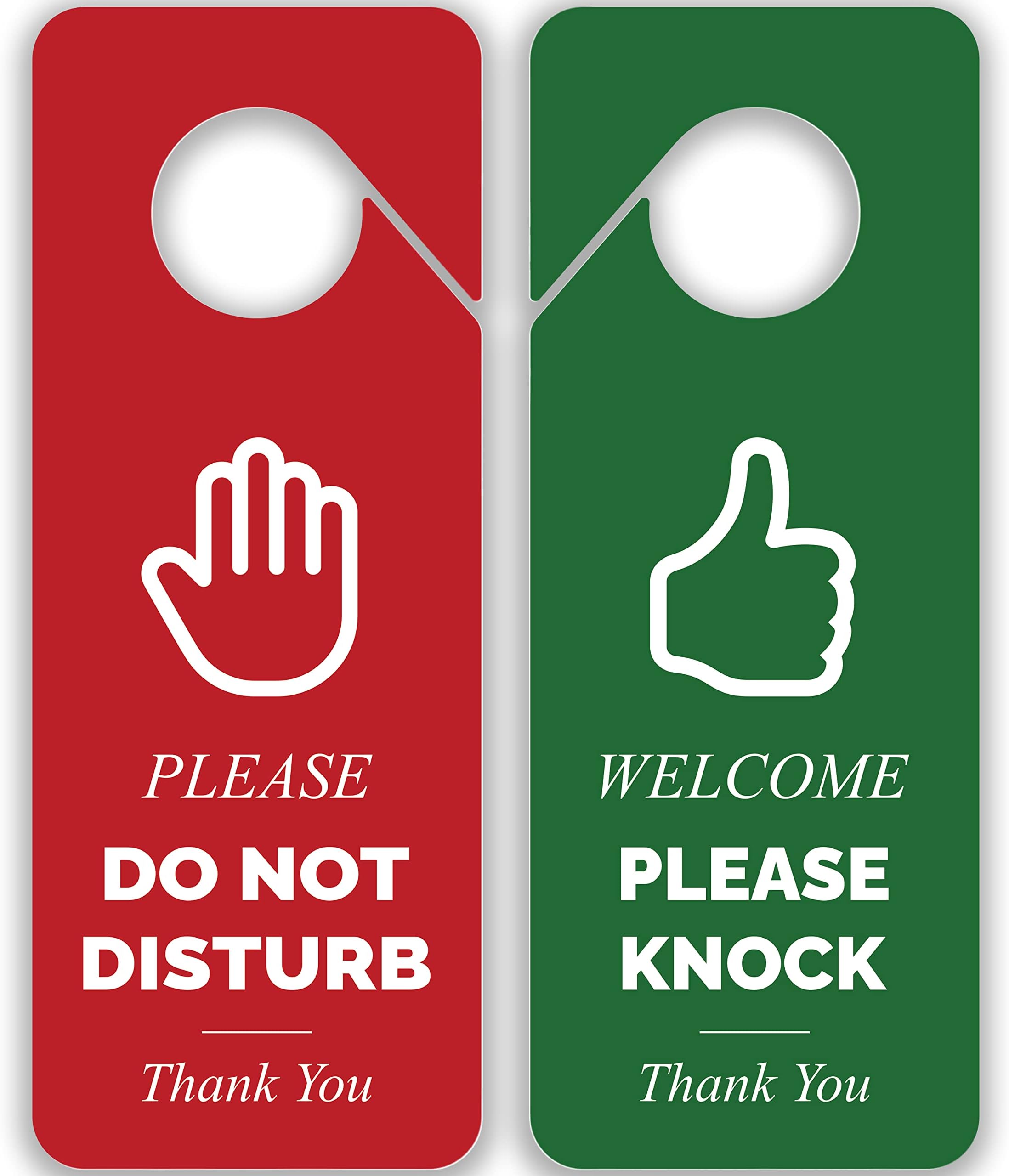 Amazon.com : Do Not Disturb Door Hanger Sign, 2 Pack Double Sided, Red ...