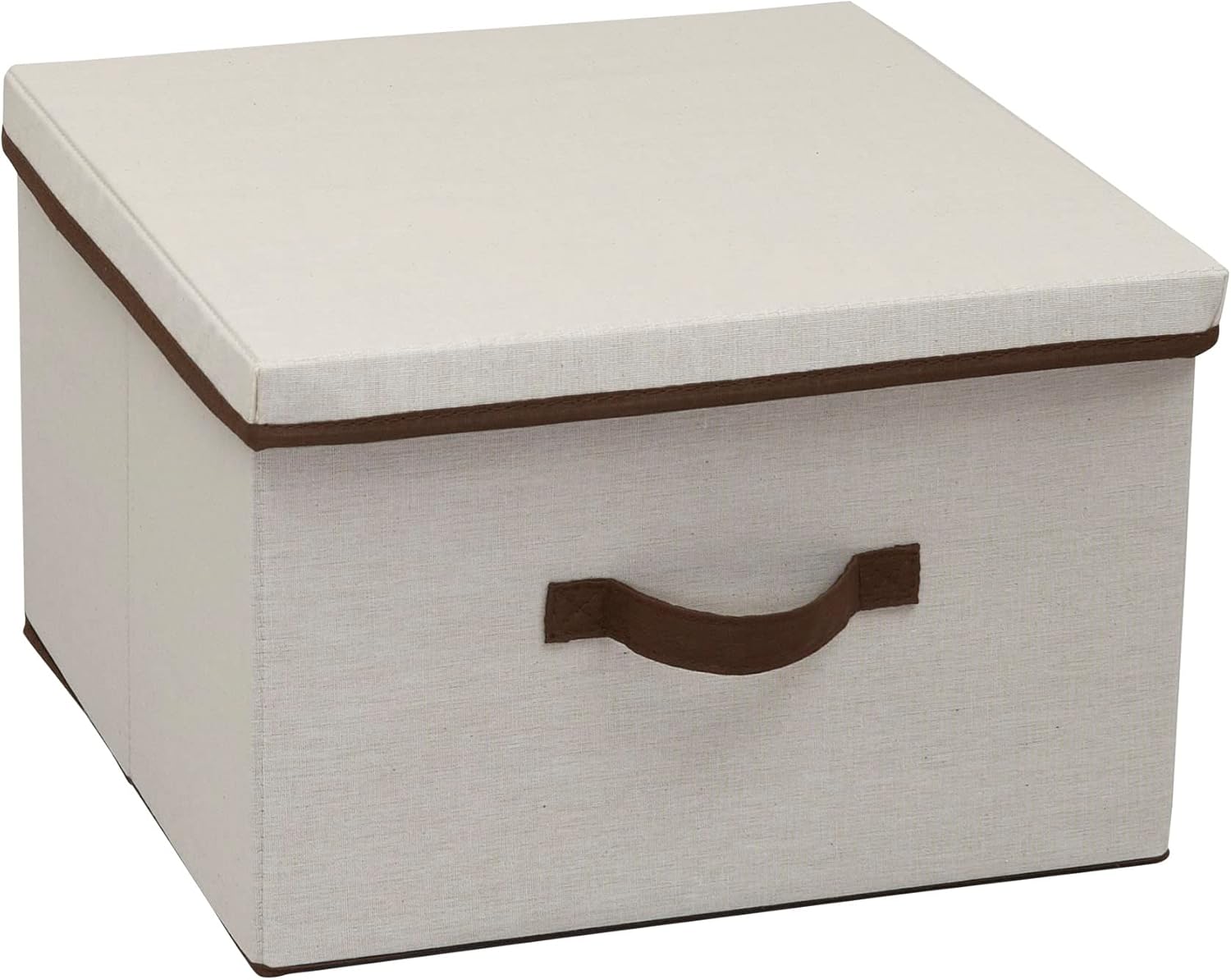 Amazon.com - Household Essentials, Natural with Brown Square Storage ...