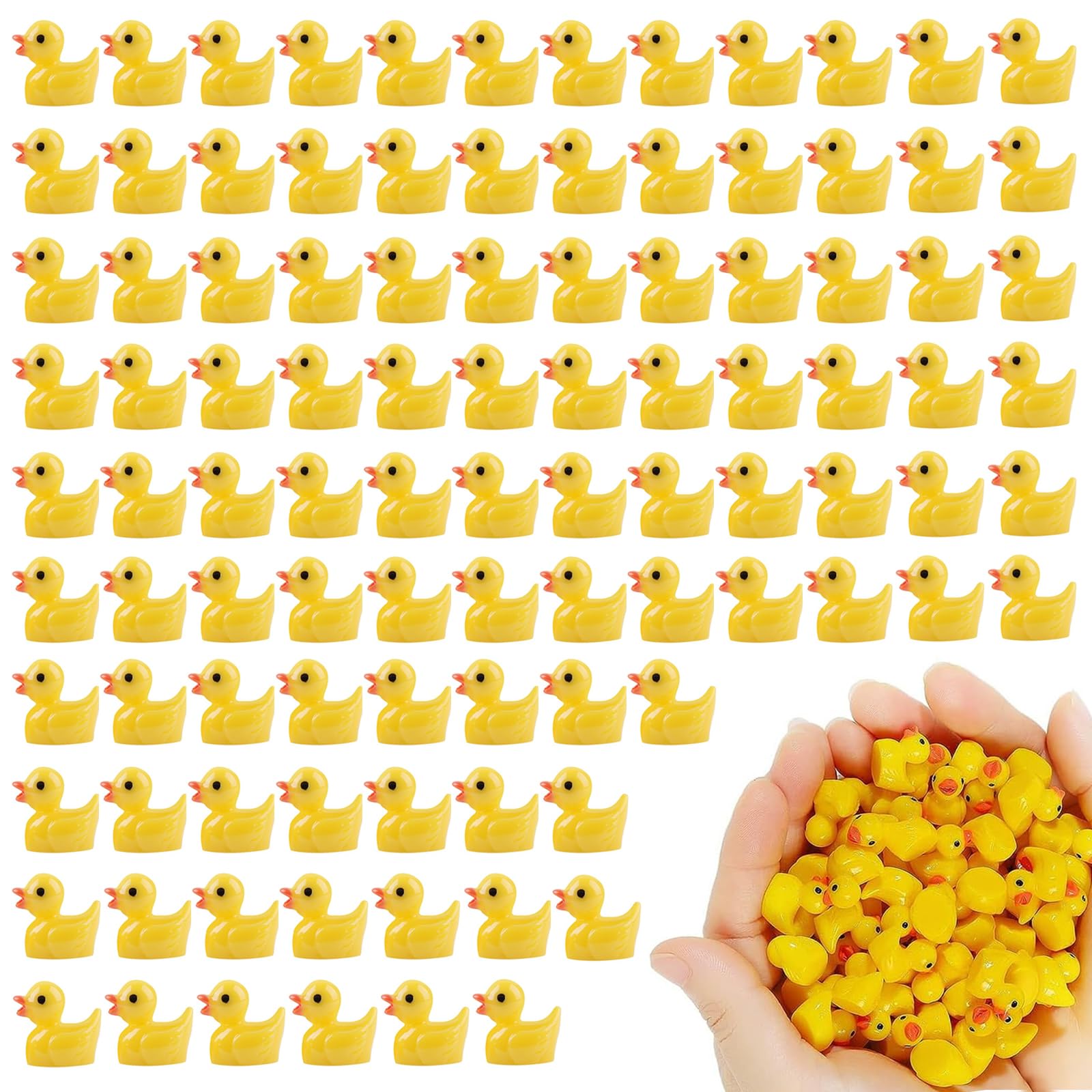 Mini Ducks 100 Pack, Realistic Shape Tiny Ducks, Tiny Ducks 100 Pack ...