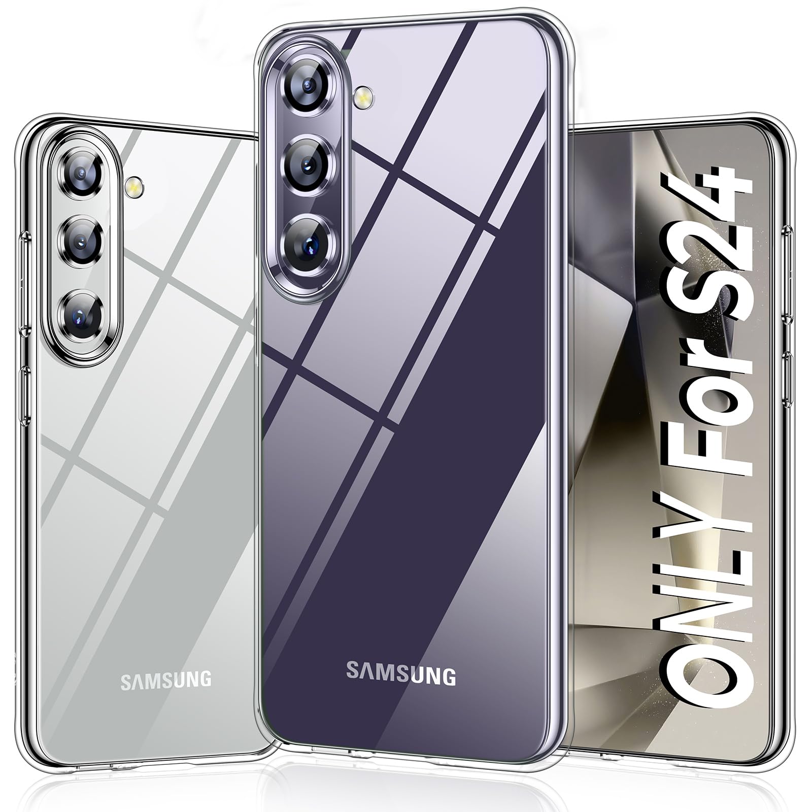 Humixx for Samsung Galaxy S24 Case - Crystal Clear[Anti-Yellowing][Slim ...