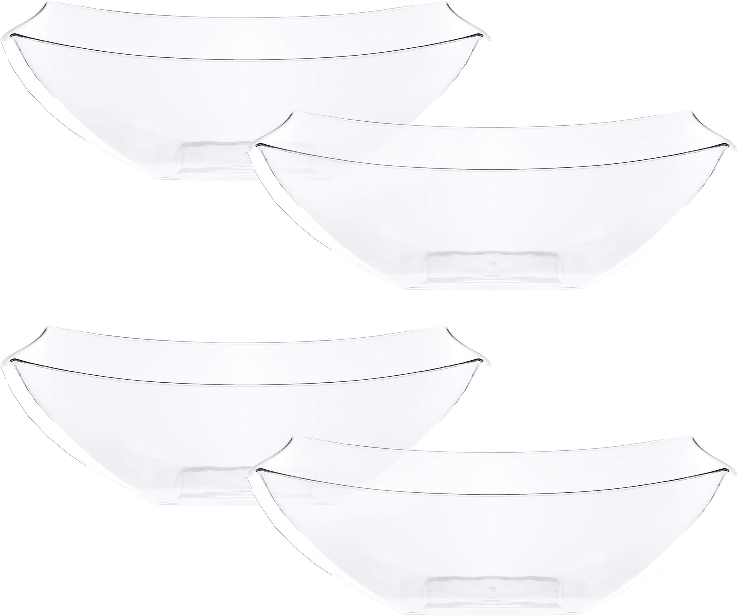 Amazon.com: Lillian Collection Premium Clear Fluted Plastic Serving ...