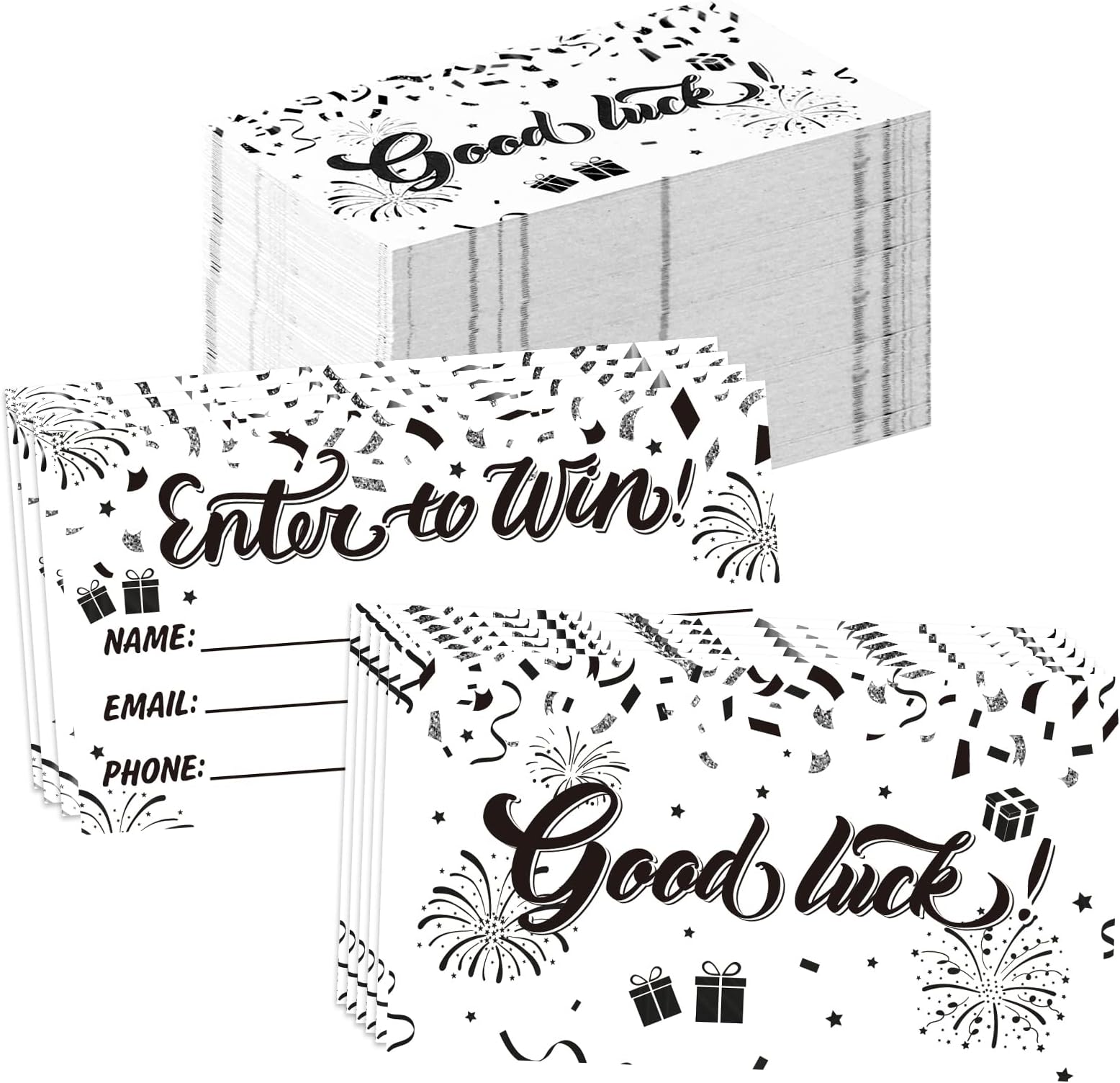 Amazon.com : 300 Pcs Enter to Win Raffle Tickets Cards 3.5 x 2 Inch ...