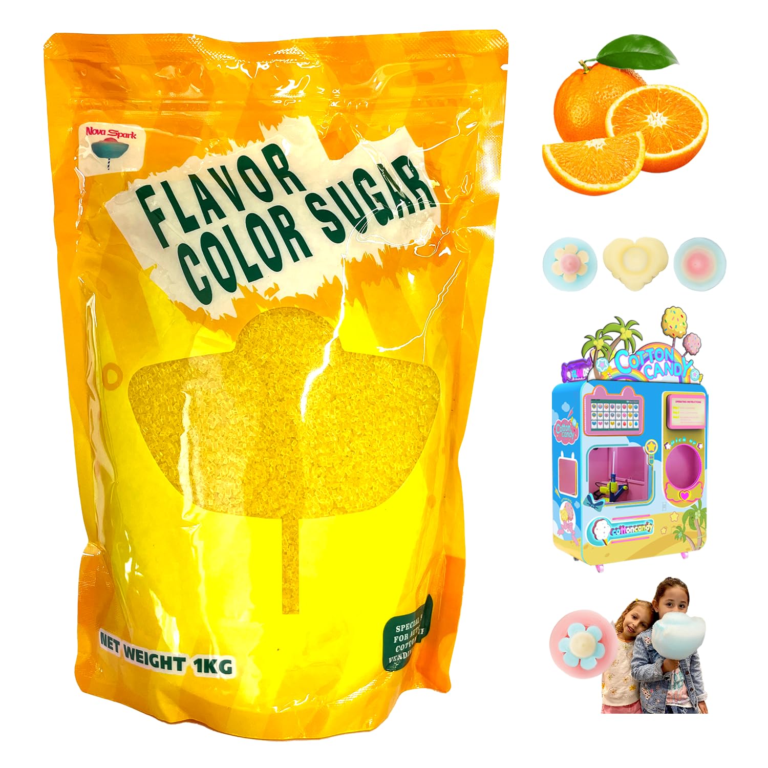 Amazon.com: Special Made Flavored Colored Cotton Candy Sugar for Nova ...