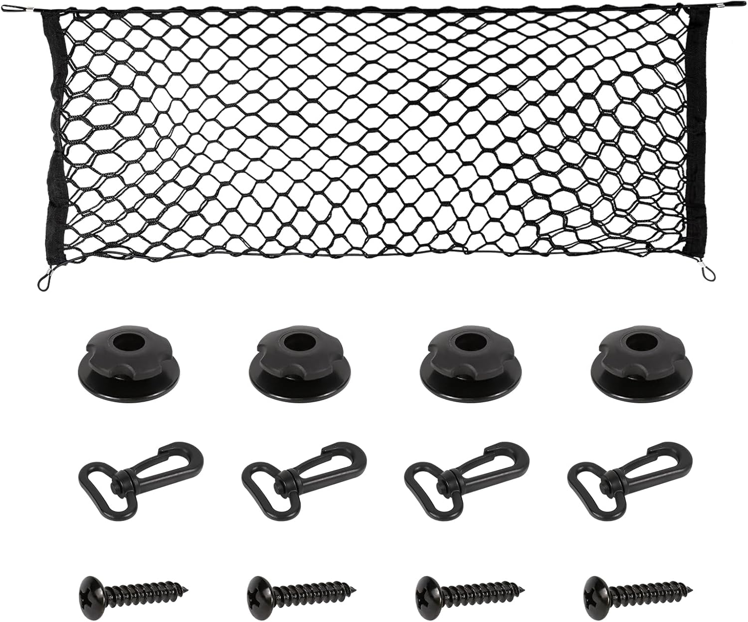 Amazon.com: Wogomz Car Rear Cargo Net, 35.4"×15.8" Stretchable Car ...