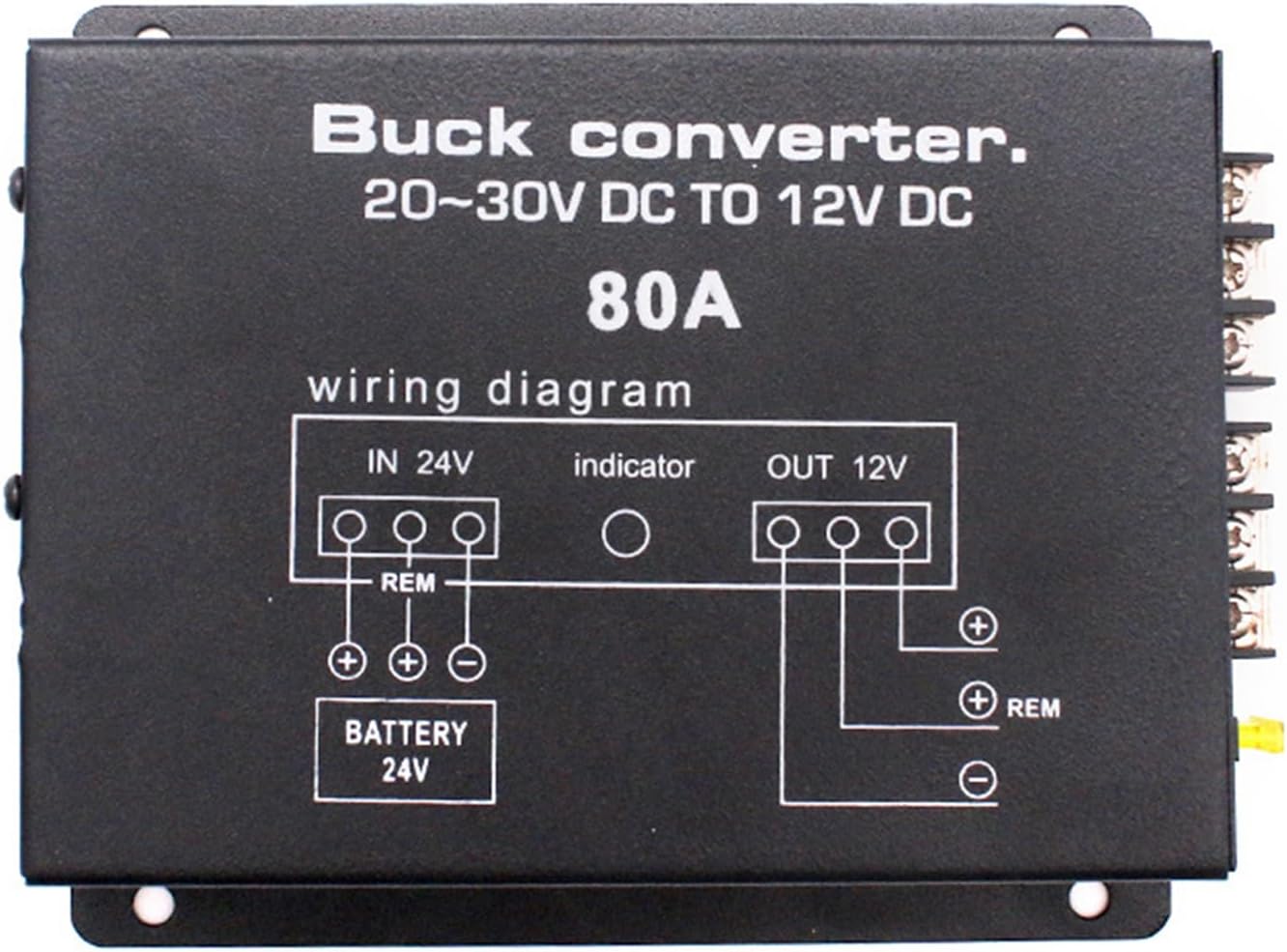 24V Step Down to 12V DC Voltage Reducer Converter, Electric Power ...