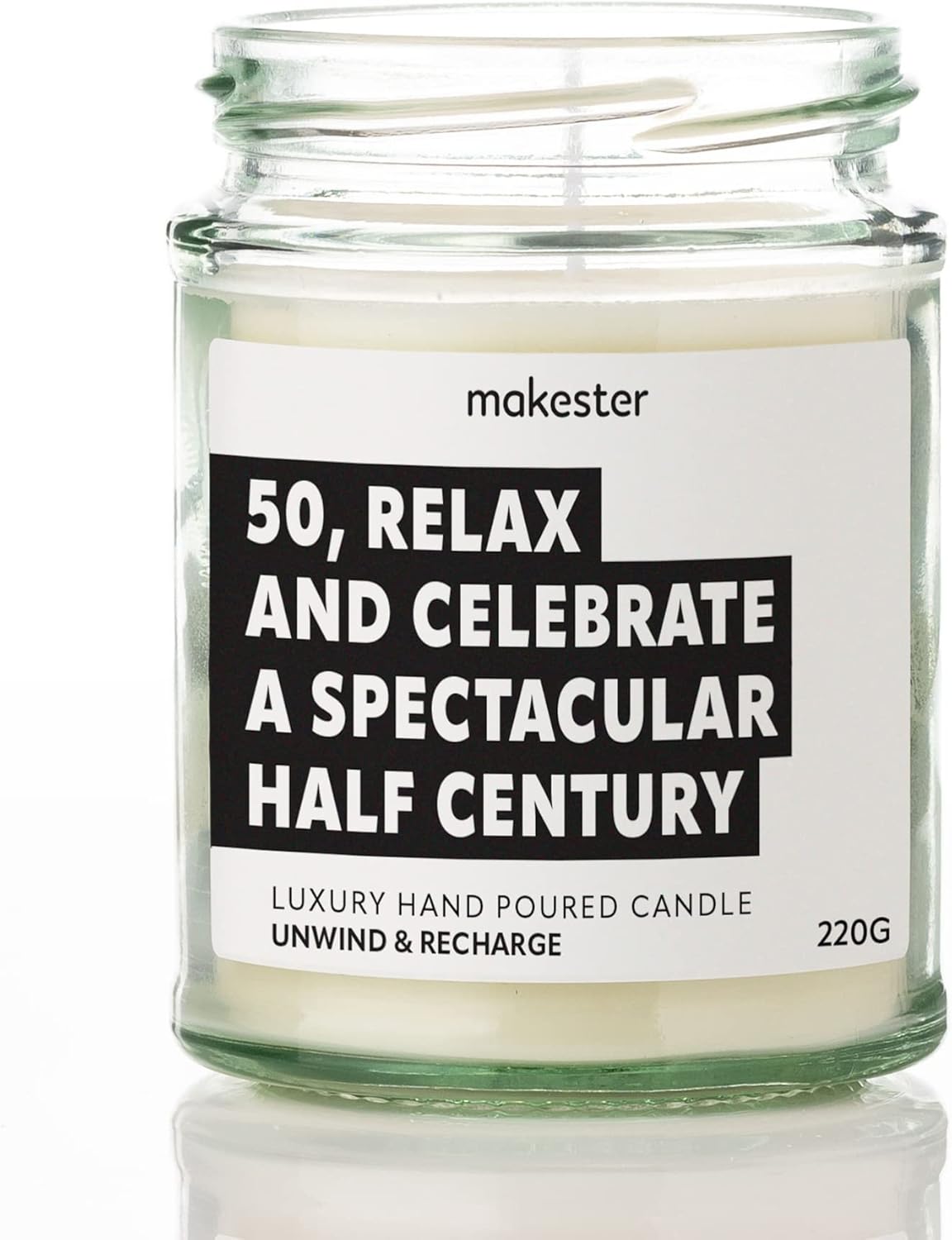 50th Birthday Gifts For Women Luxury Hand Poured Candle 200g 50th 50th-birthday-gifts-for-women-luxury-hand-poured-candle-200g-50th