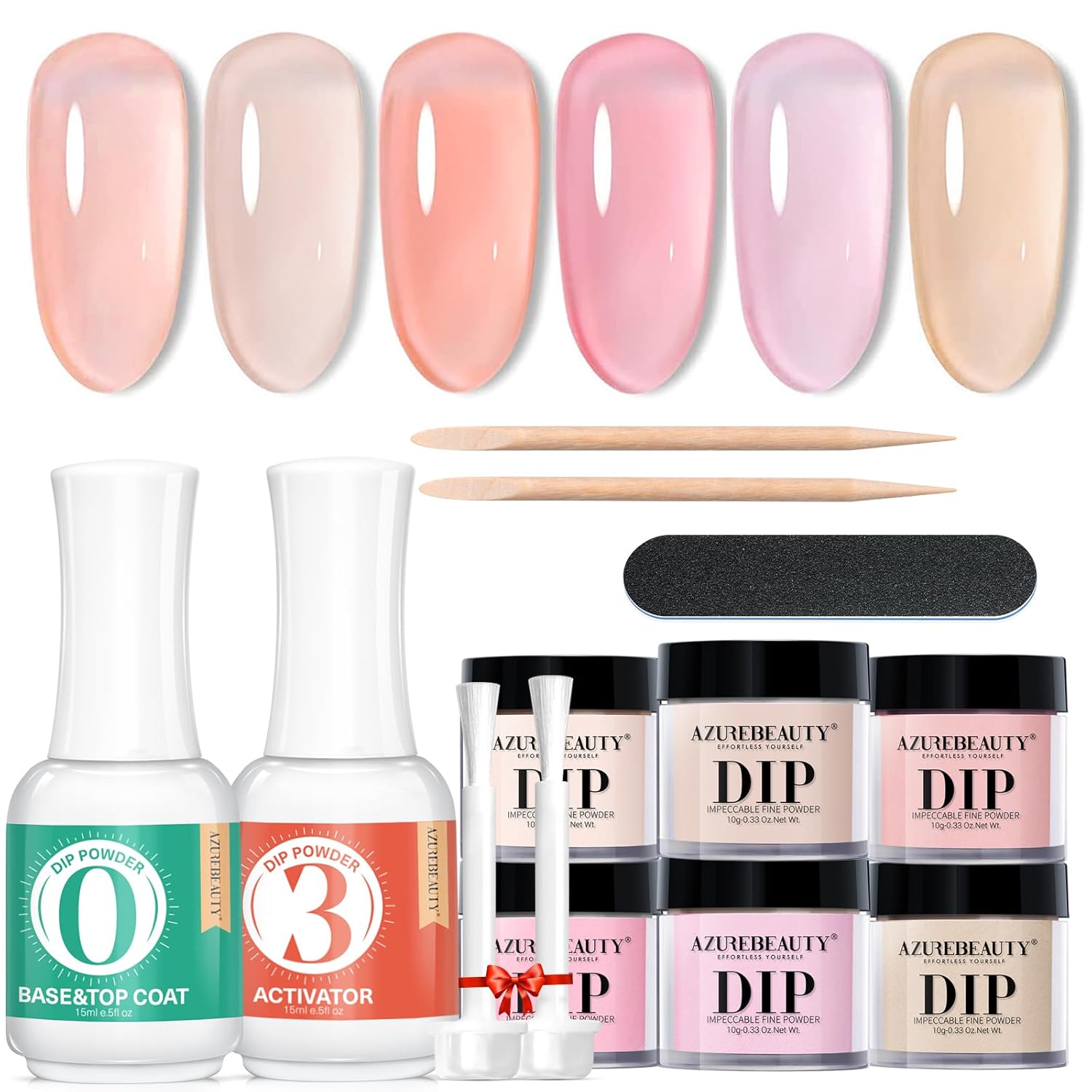 Amazon.com: AZUREBEAUTY 2 Combined into 1 Dip Powder Liquid Set ...