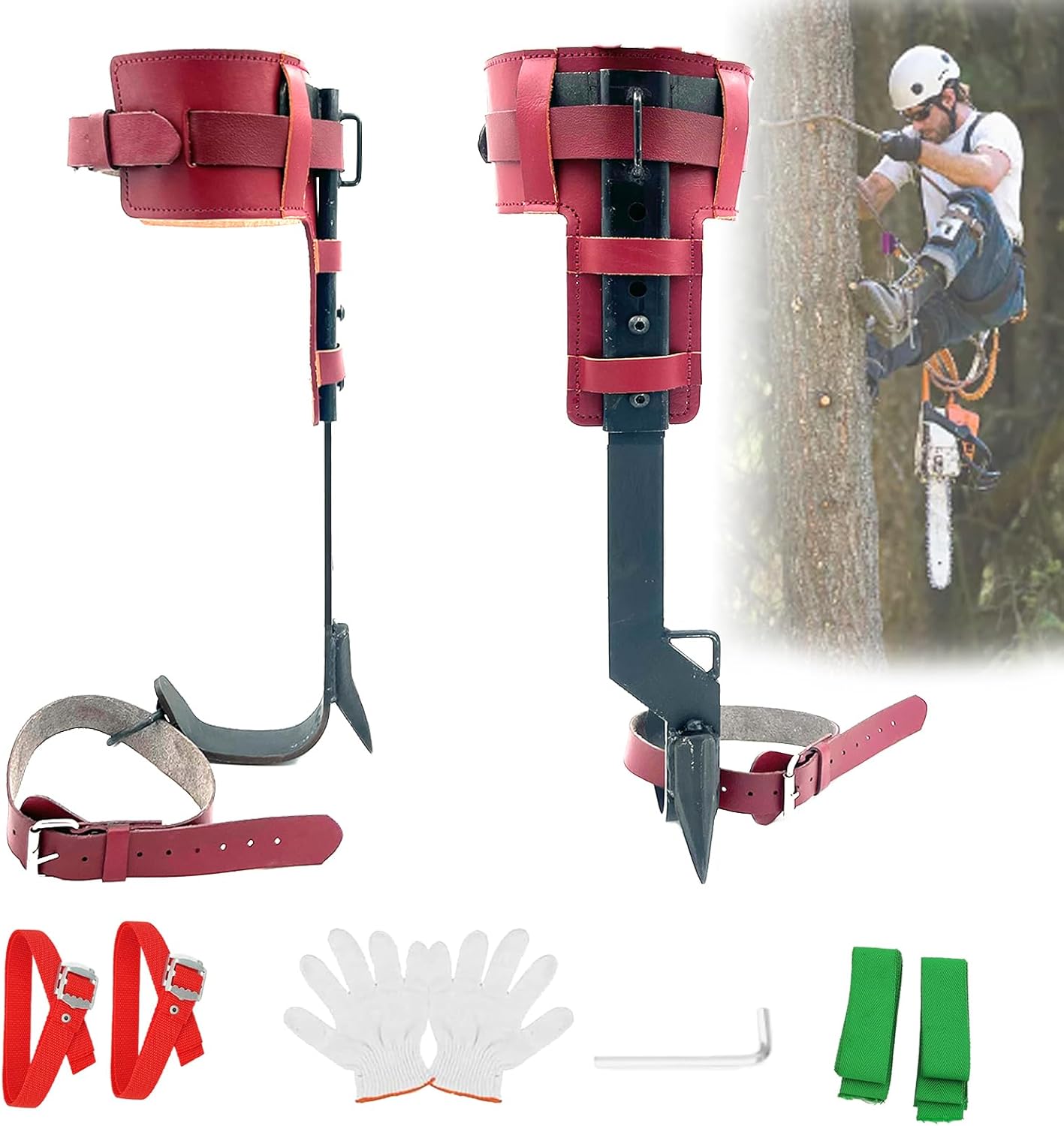Amazon.com : timiland Tree Climbing Spikes Set,Tree Climbing Gear ...