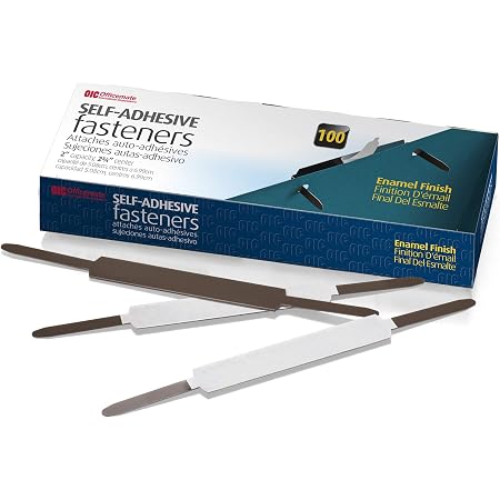 Amazon.com : Officemate Self Adhesive Prong Paper Fasteners, Matte ...