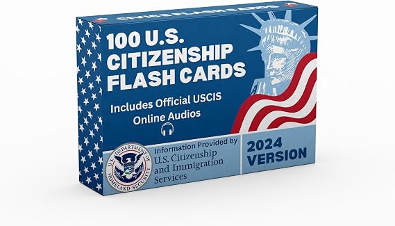 Amazon.com: Citizenship Flash Cards 2024 | US Citizenship Test Study ...