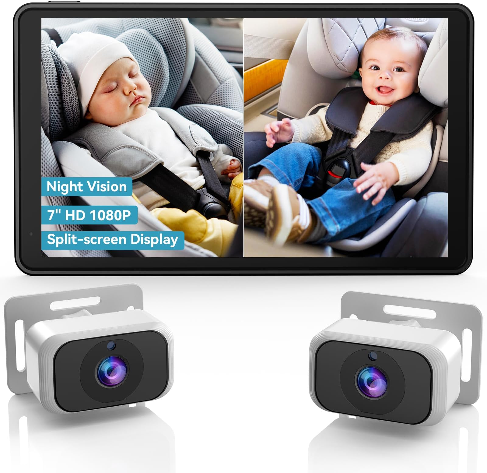Amazon.com: Itomoro Baby Car Camera, Dual Camera 7'' HD 1080P Car ...