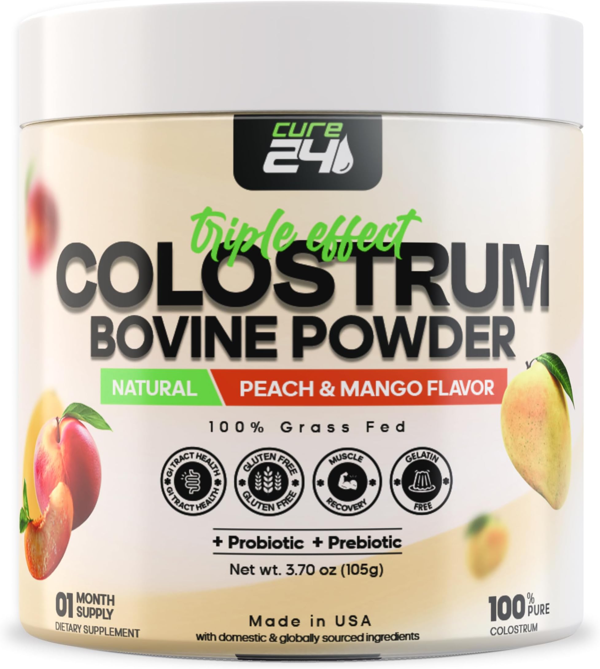 Amazon.com: Instant Colostrum Powder 1,000mg with Probiotics, 12oz (340 ...