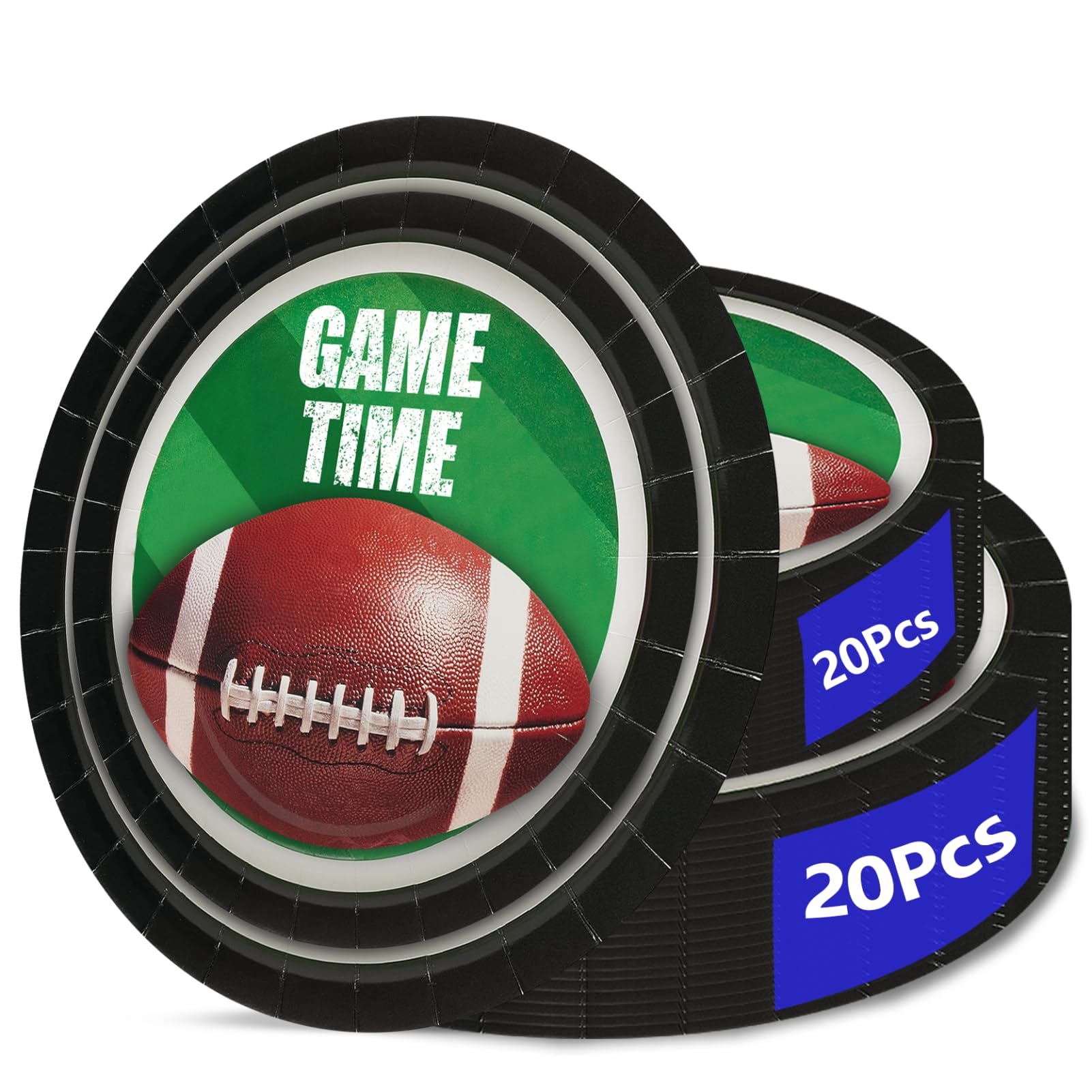 Amazon.com: 40pcs Football Party Paper Plates Set Disposable Sports ...