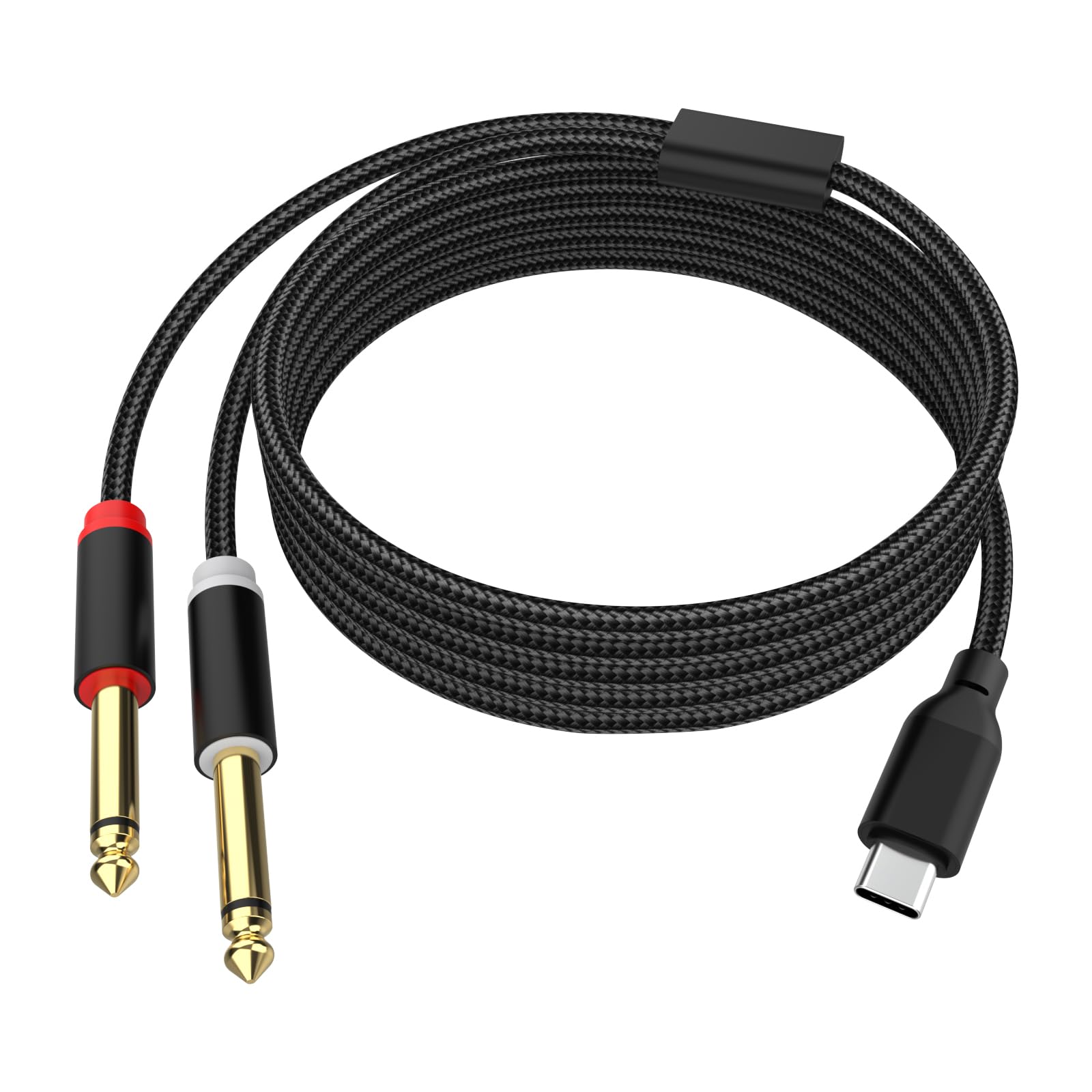 Amazon.com: USB C to 1/4 inch Audio Cable, USB Type C to Dual 6.35 mm ...