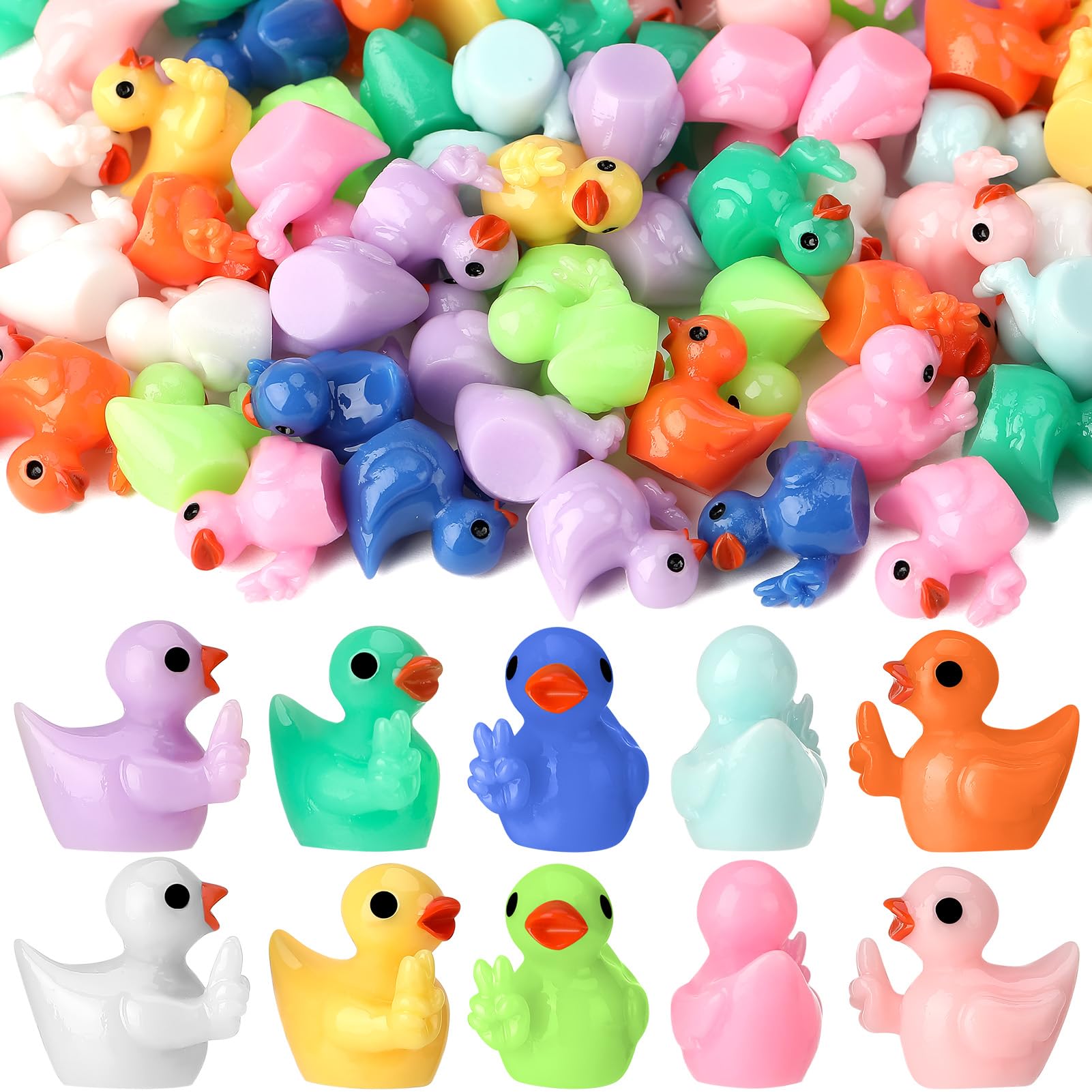 Snapklik.com : GGSTDDUP 100Pcs Finger Resin Ducks, Funny Victory ...