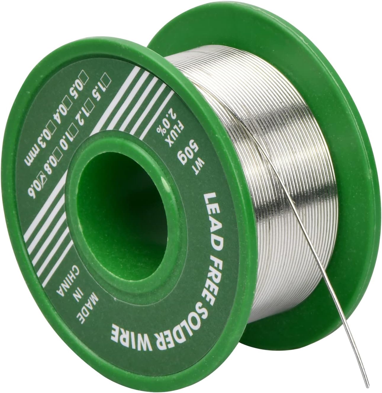 Focenat 0.8mm Solder Wire,1 Roll Lead Free Solder Wire with Flux Rosin ...